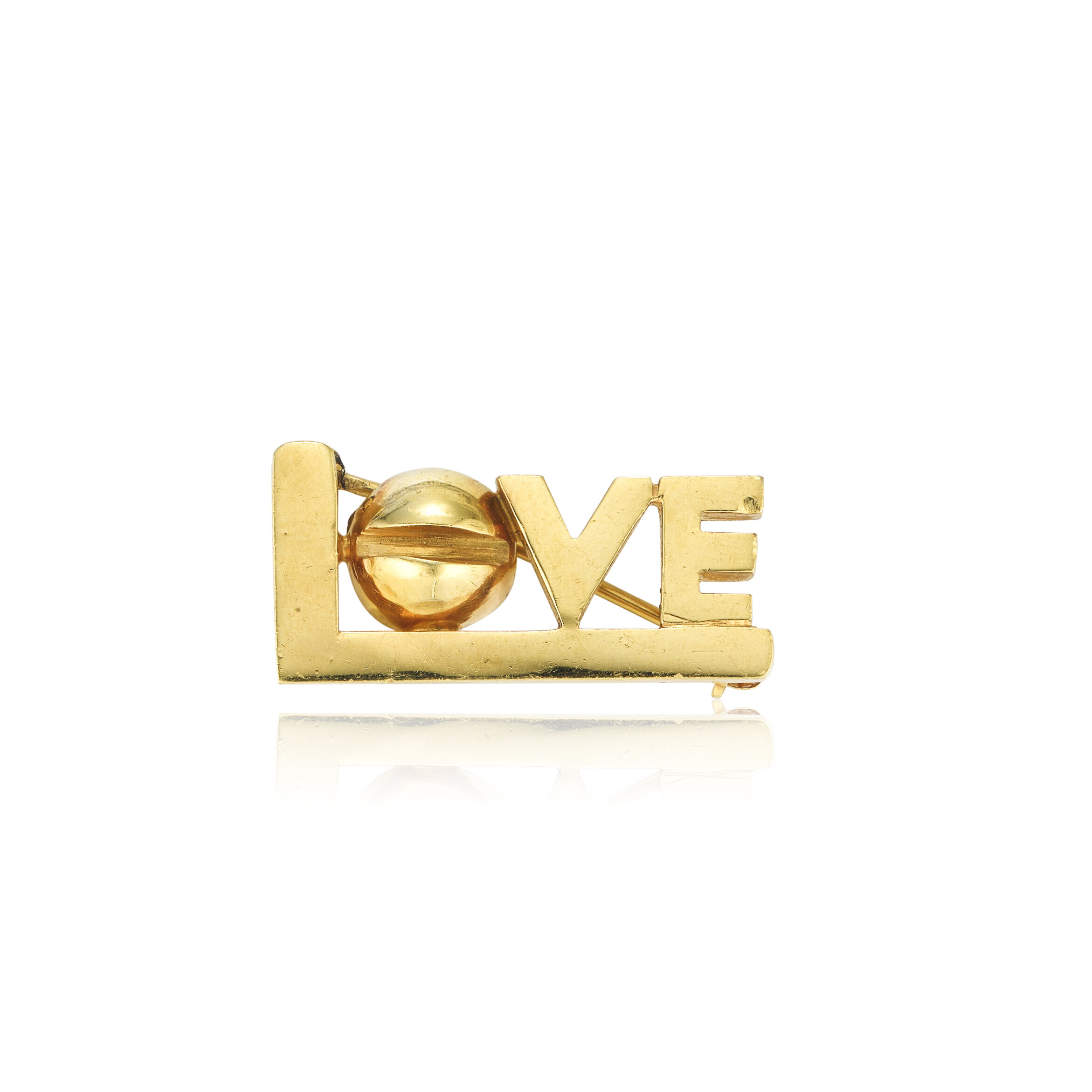 CARTIER, ALDO CIPULLO GOLD 'LOVE' BROOCH, | Christie’s