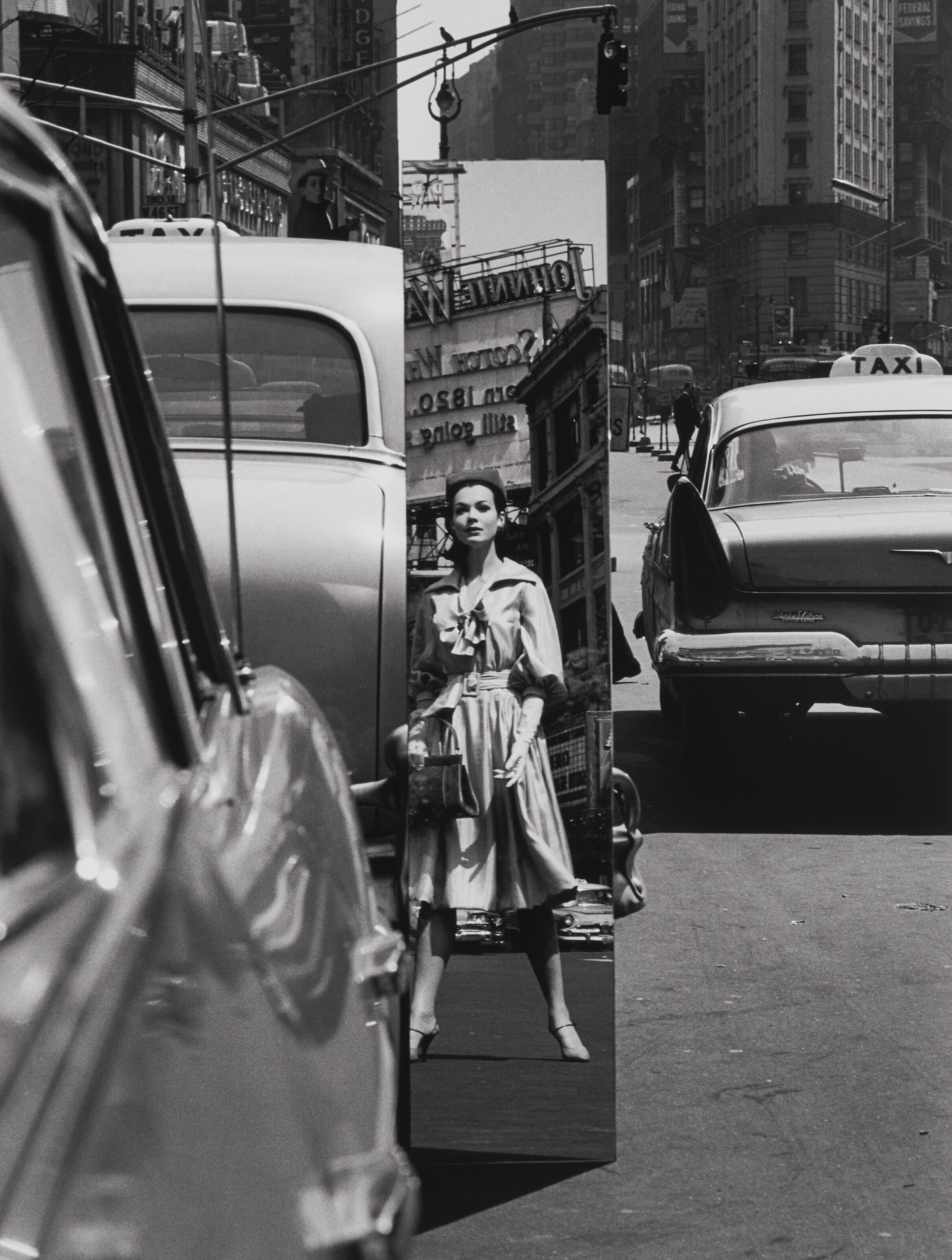 WILLIAM KLEIN (1928–2022), Sandra + Mirror, Time Square, New York ...
