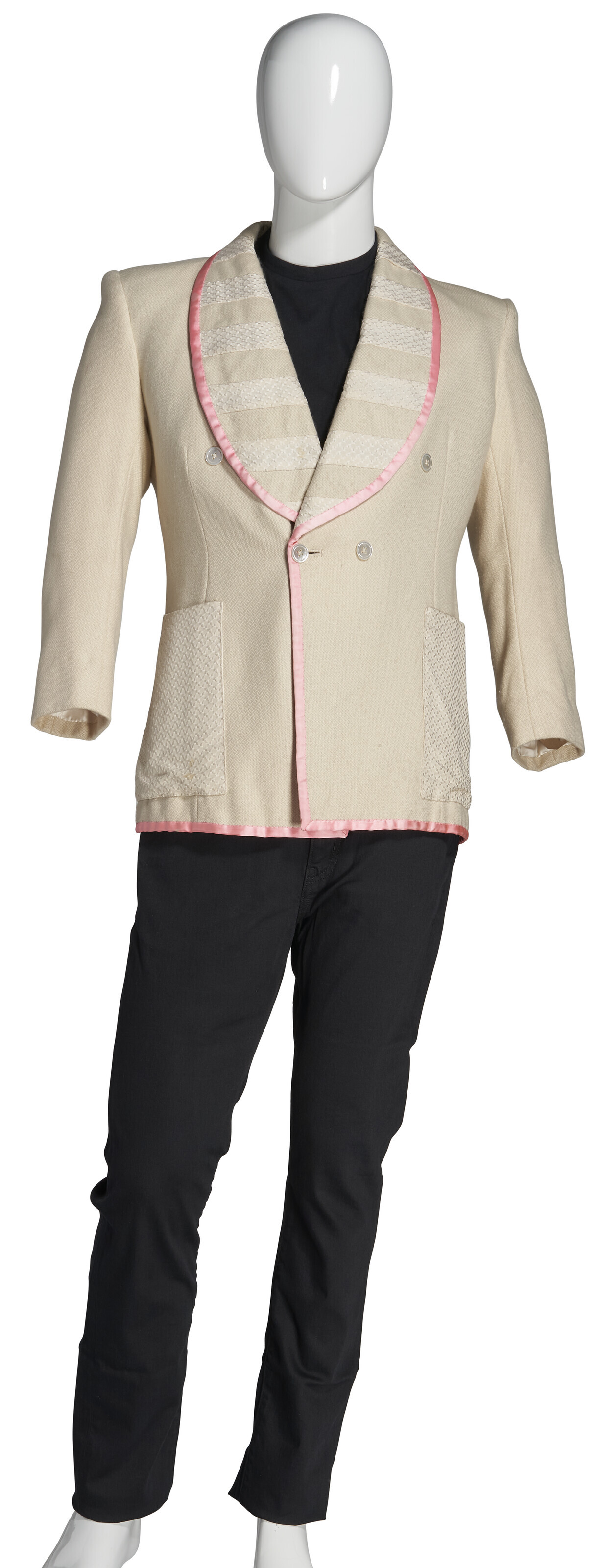 AN IVORY WOOL 'PIANO' JACKET, TOMMY NUTTER, PRODUCED BY KILGOUR, FRENCH ...