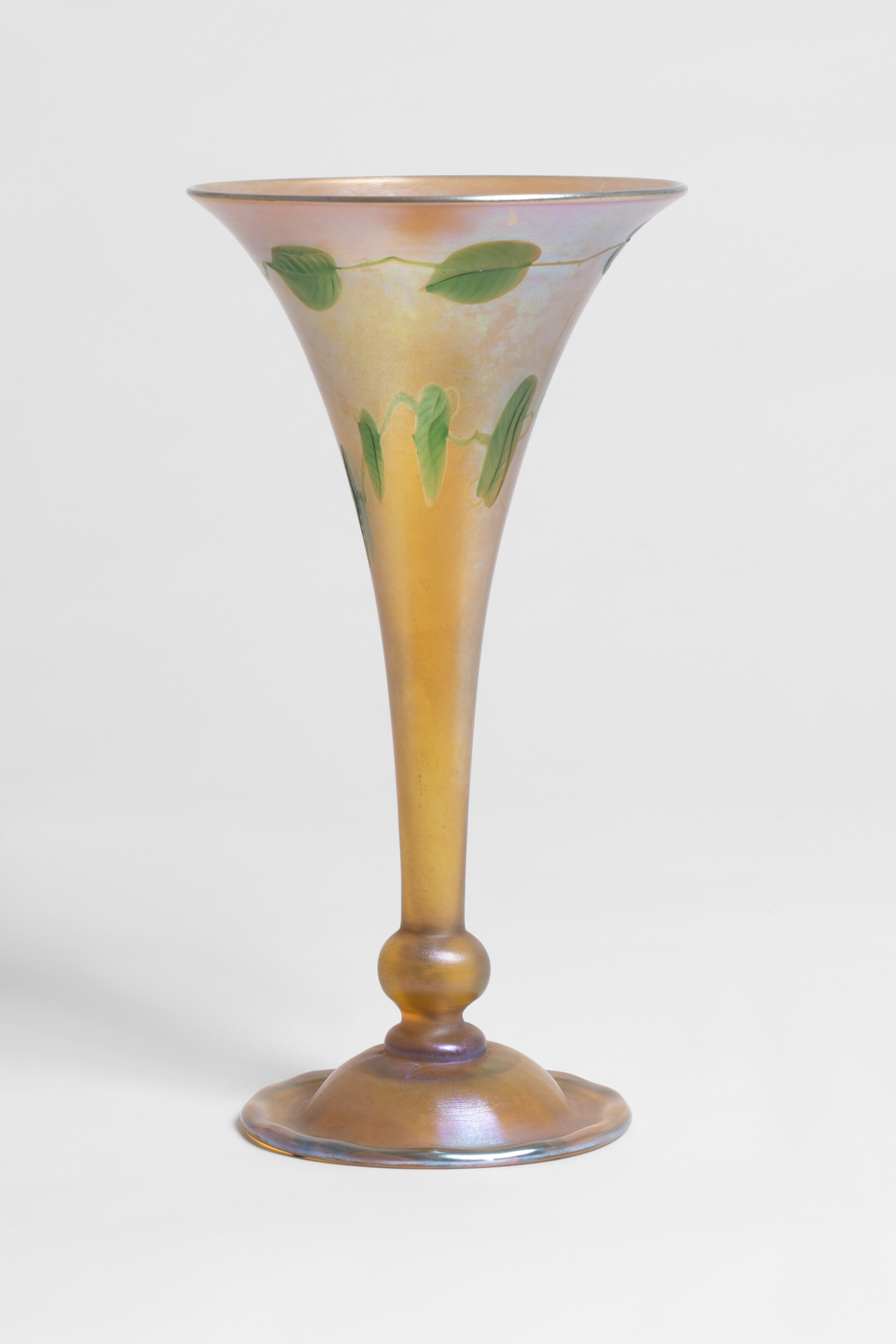 TIFFANY STUDIOS, 'Leaf and Vine' Trumpet Vase, circa 1914-1915 | Christie’s