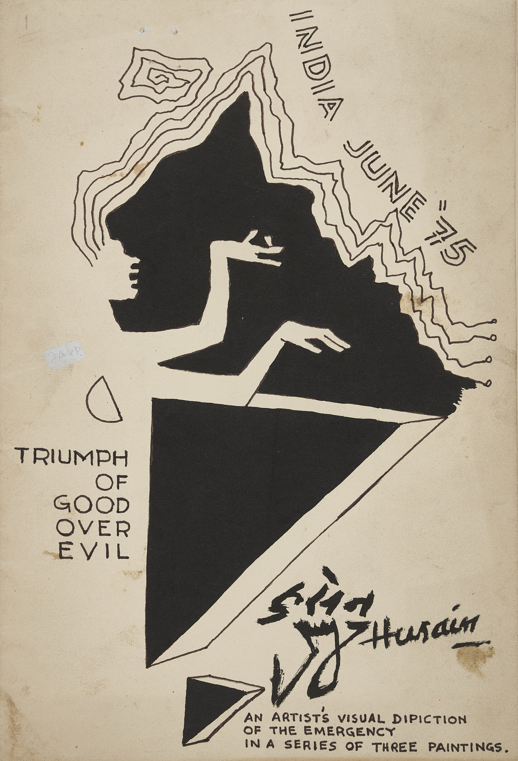MAQBOOL FIDA HUSAIN (1913-2011), Untitled (Maquette for Triumph of Good ...