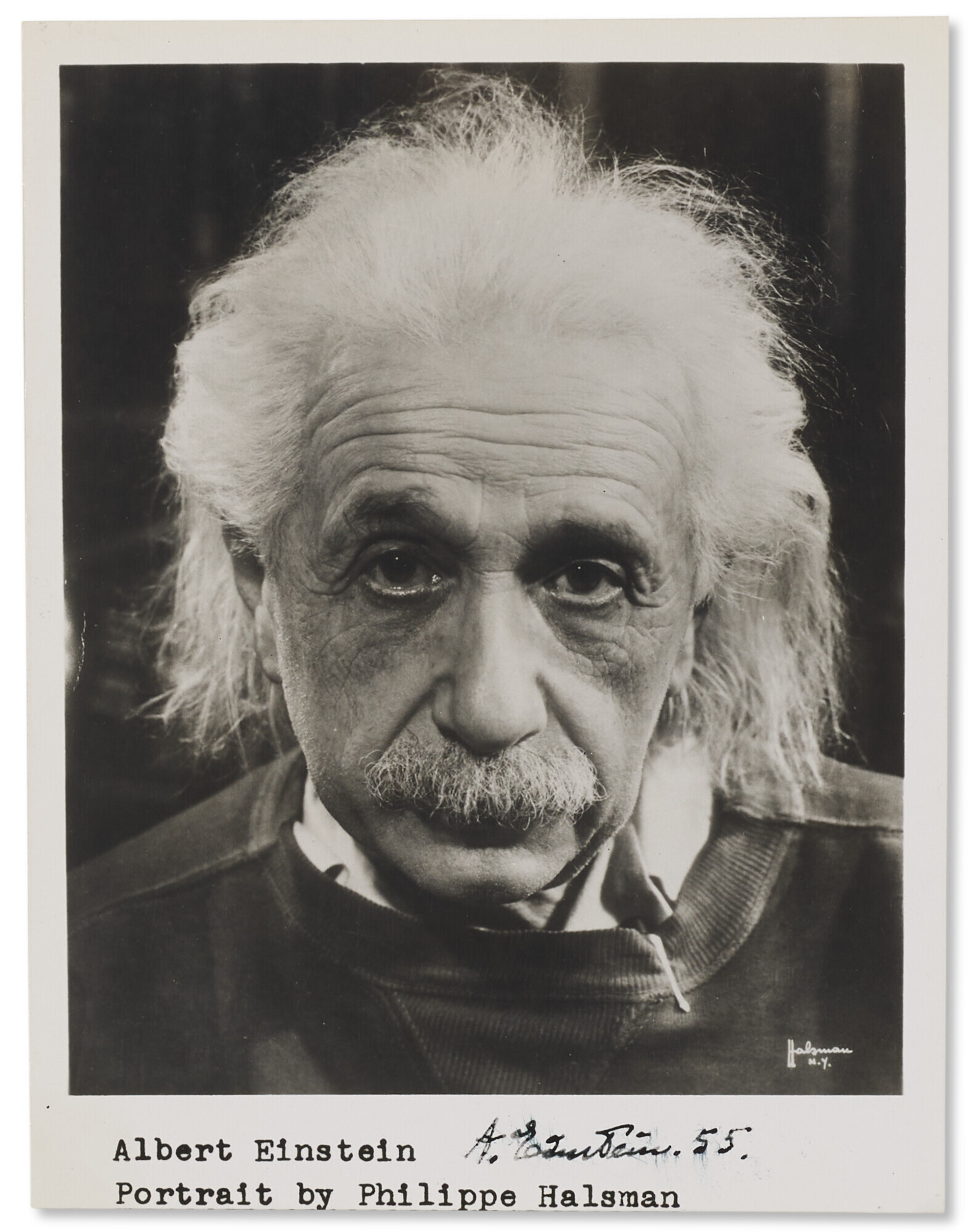 A signed photograph, Albert Einstein, [1955] | Christie’s
