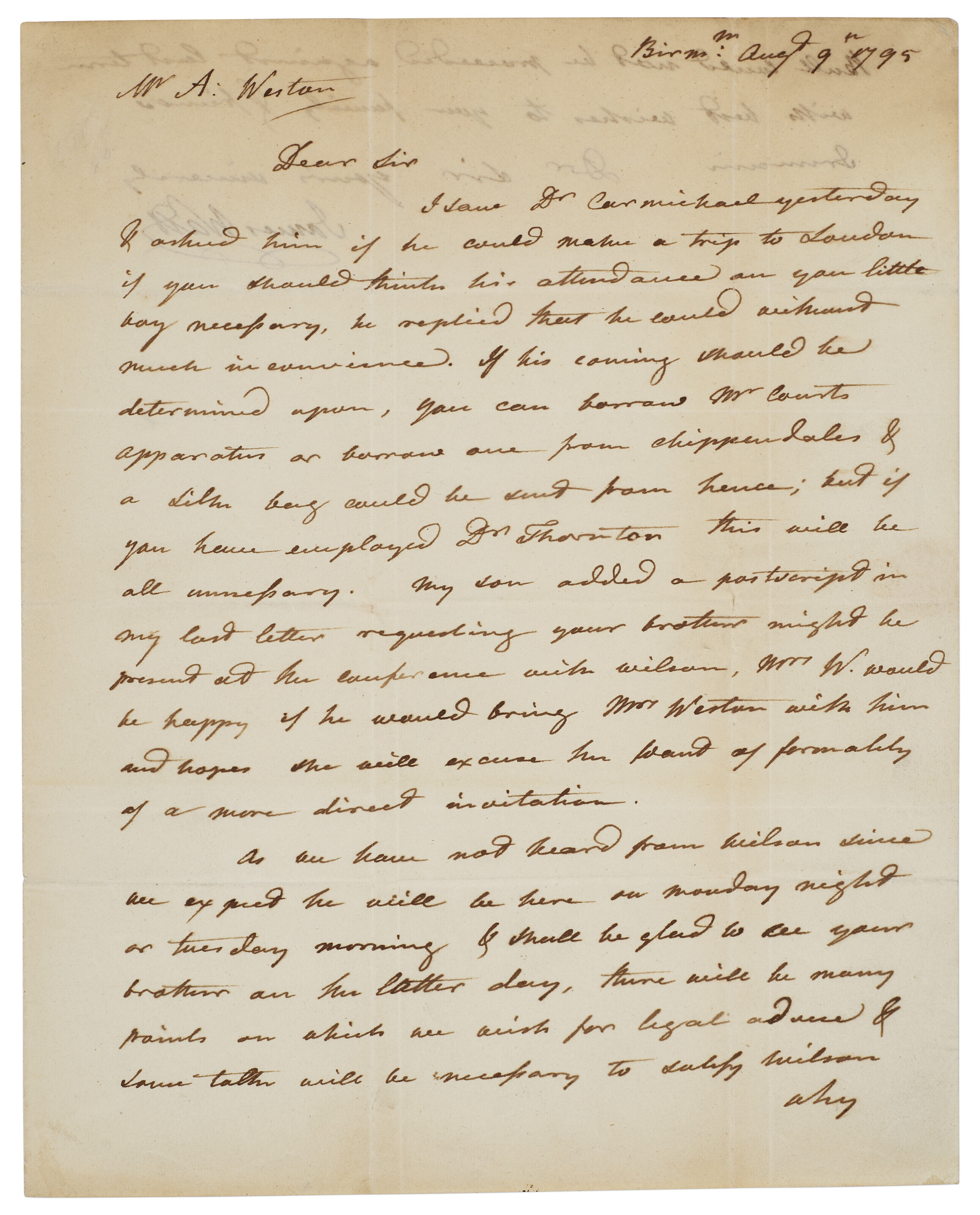 On his patent infringement lawsuit, James Watt, 9 August 1795 | Christie’s