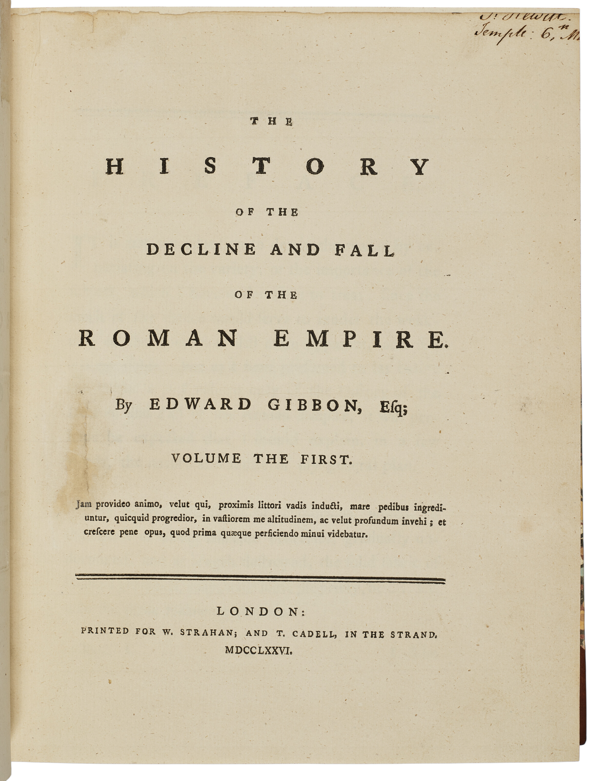 The History of the Decline and Fall of the Roman Empire, Edward Gibbon, 1776-1788 | Christie’s