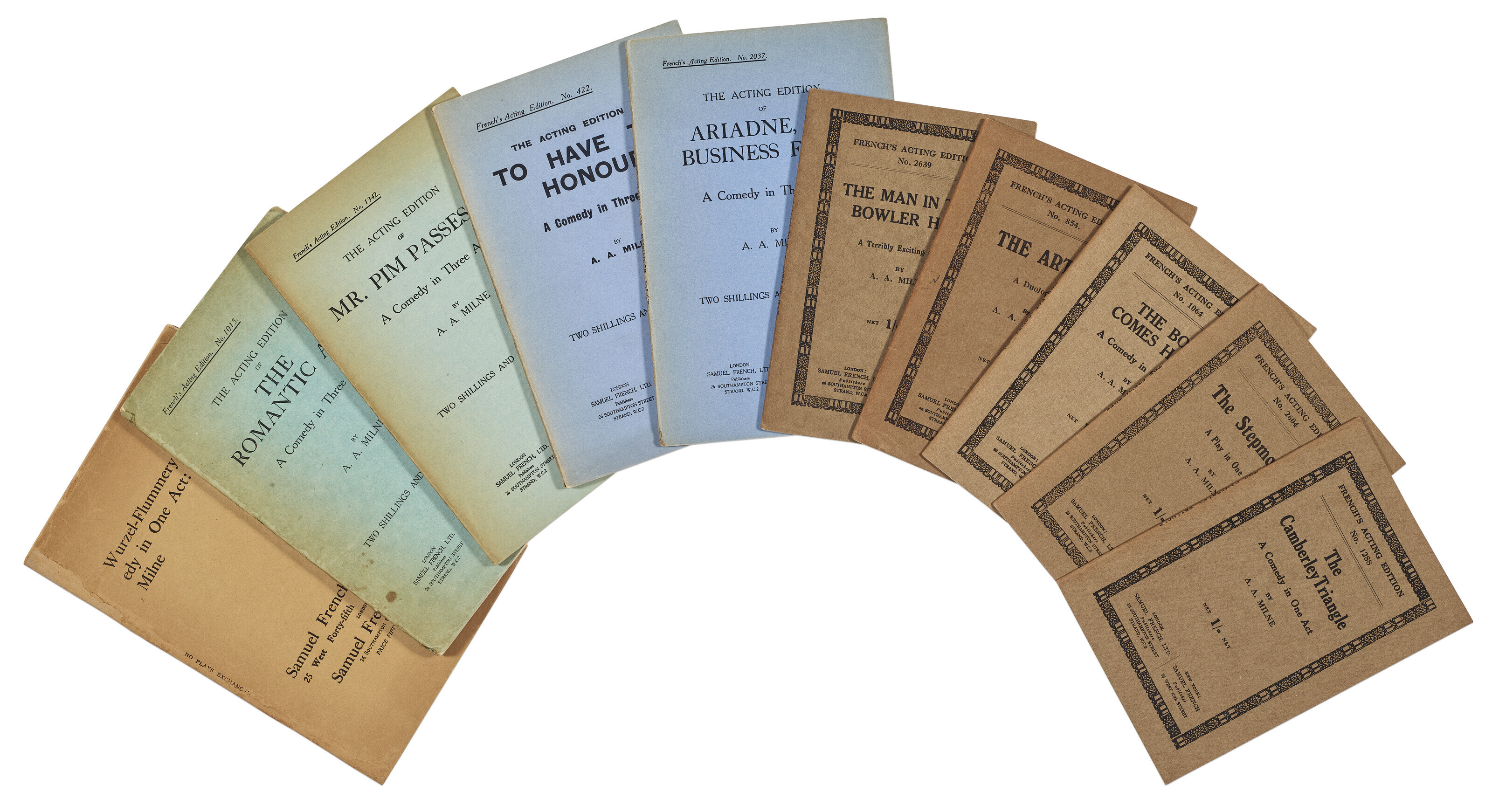 Ten plays, all signed, A.A. Milne, 1921-1936. | Christie’s