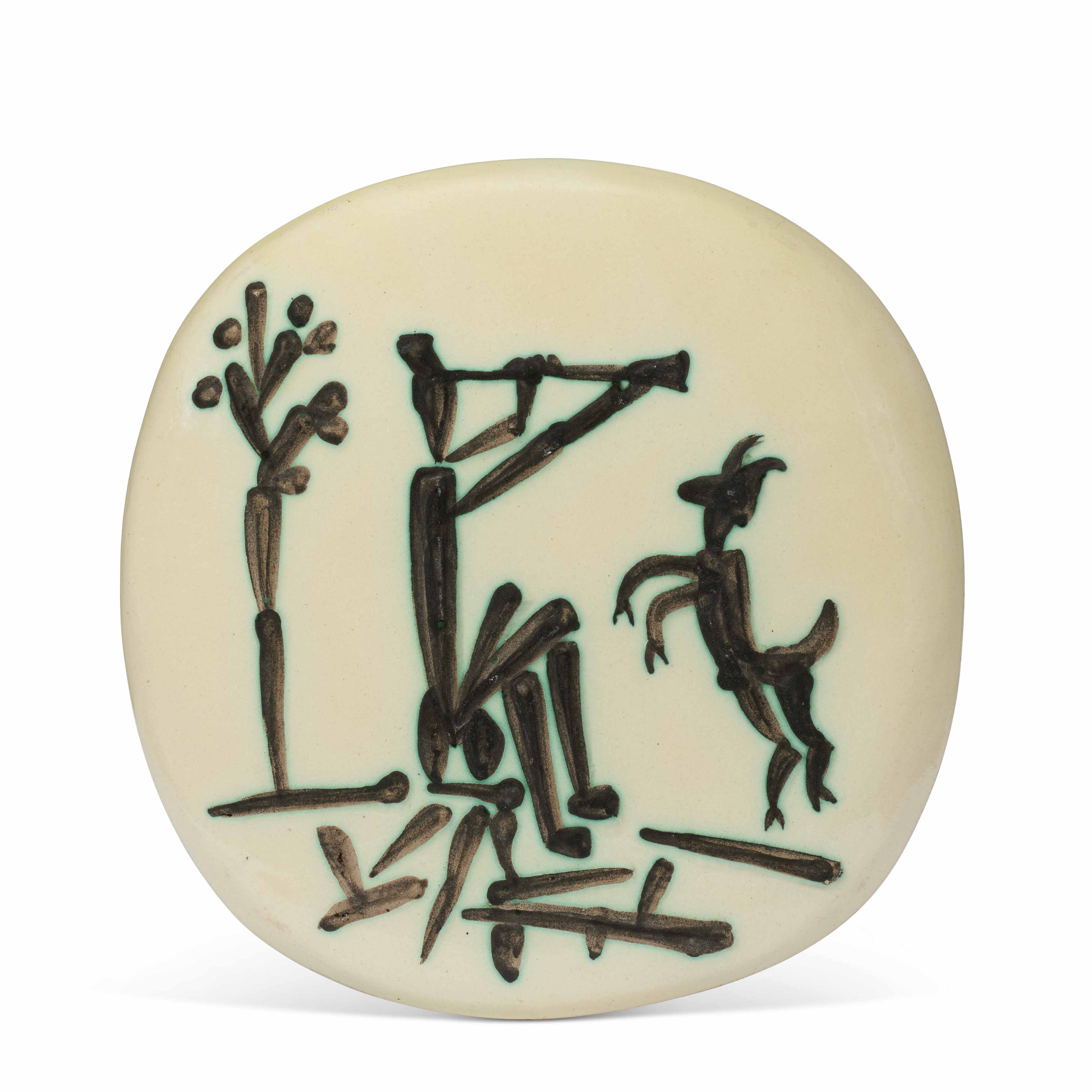 PABLO PICASSO (1881-1973), Joueur de flûte et chèvre (A.R. 382 ...