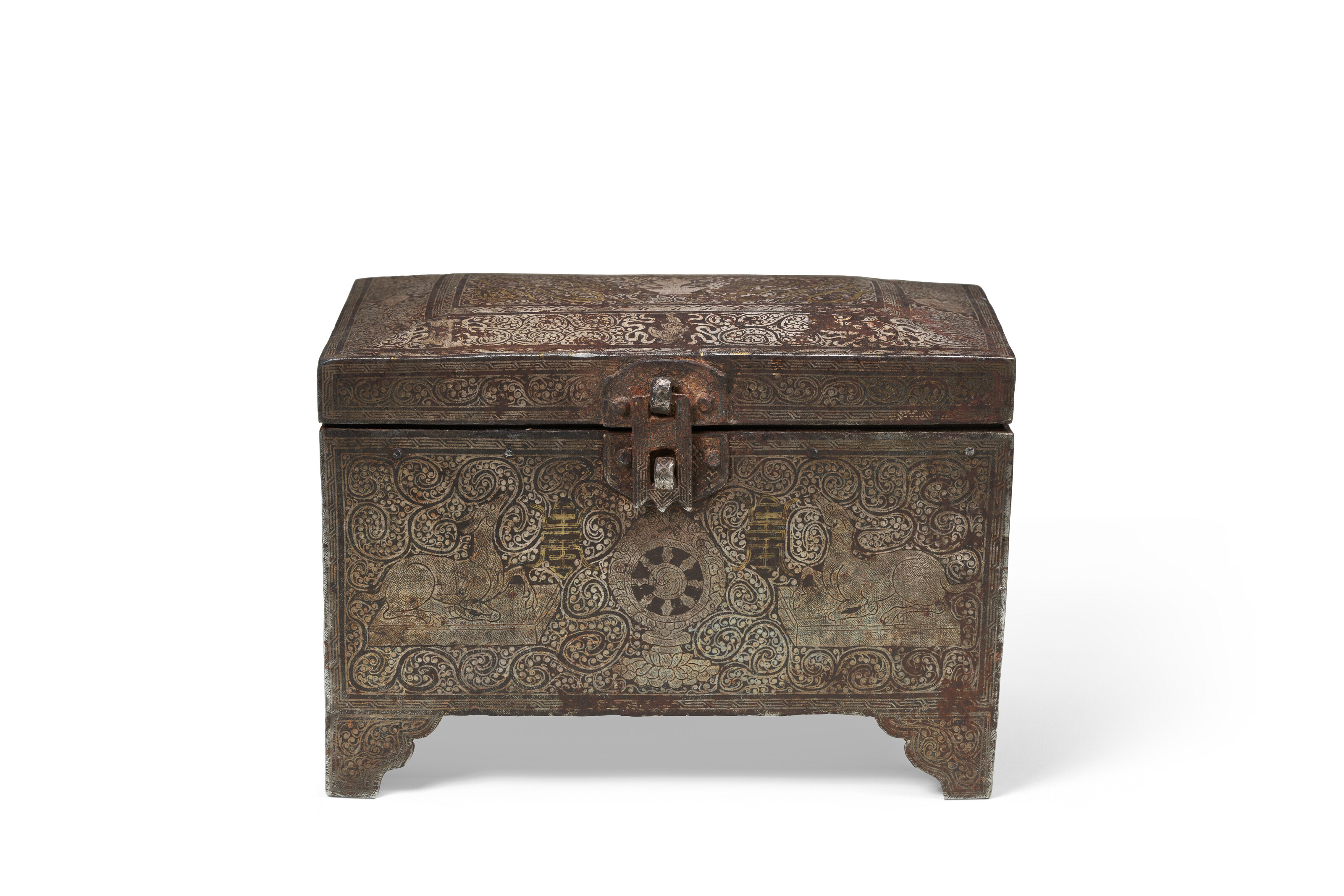 A SILVER-INLAID IRON BOX, TIBET, 17TH CENTURY | Christie’s