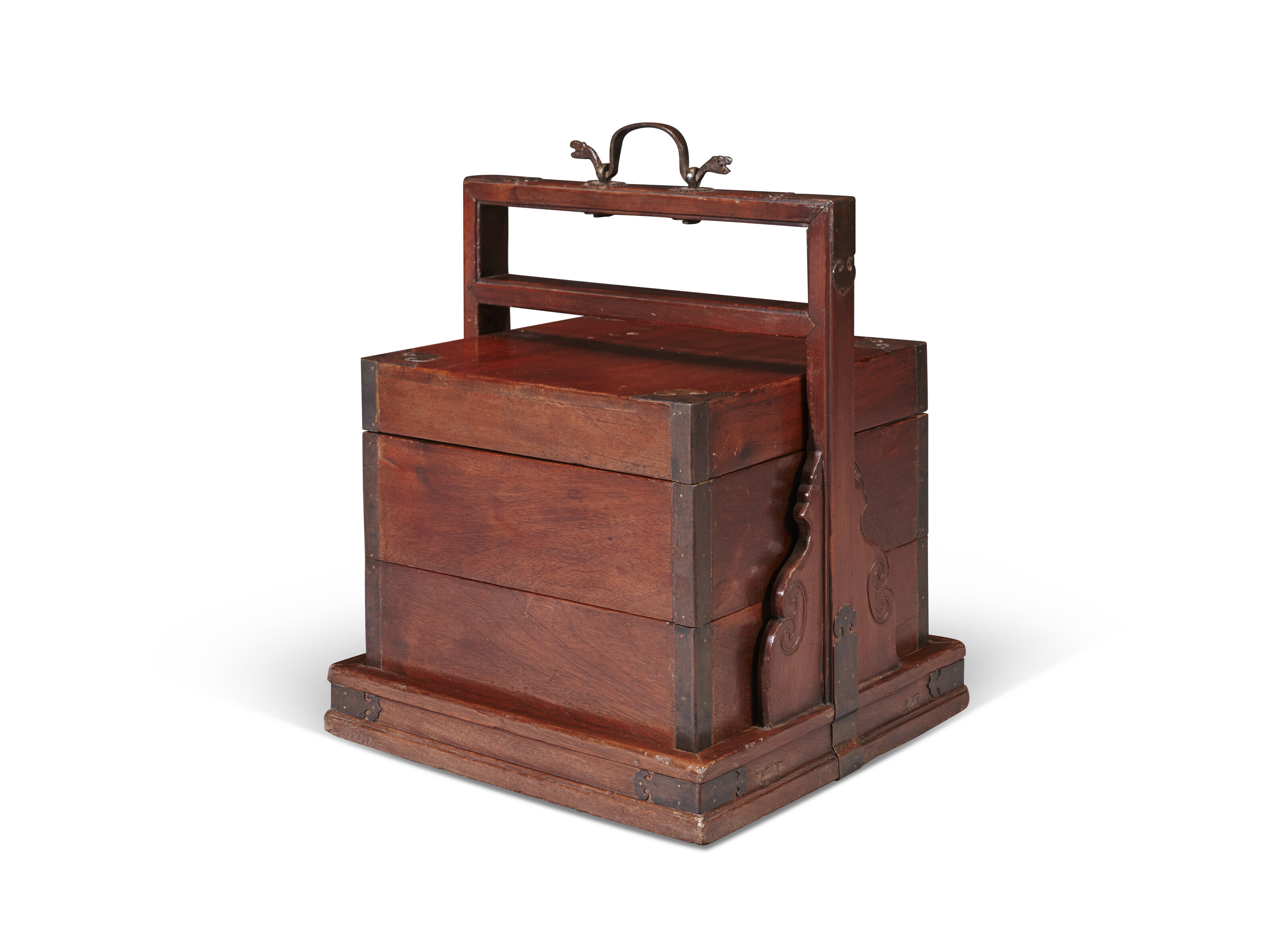 A NANMU TWO-TIERED SEAL BOX AND COVER, CHINA, 18TH-19TH CENTURY ...