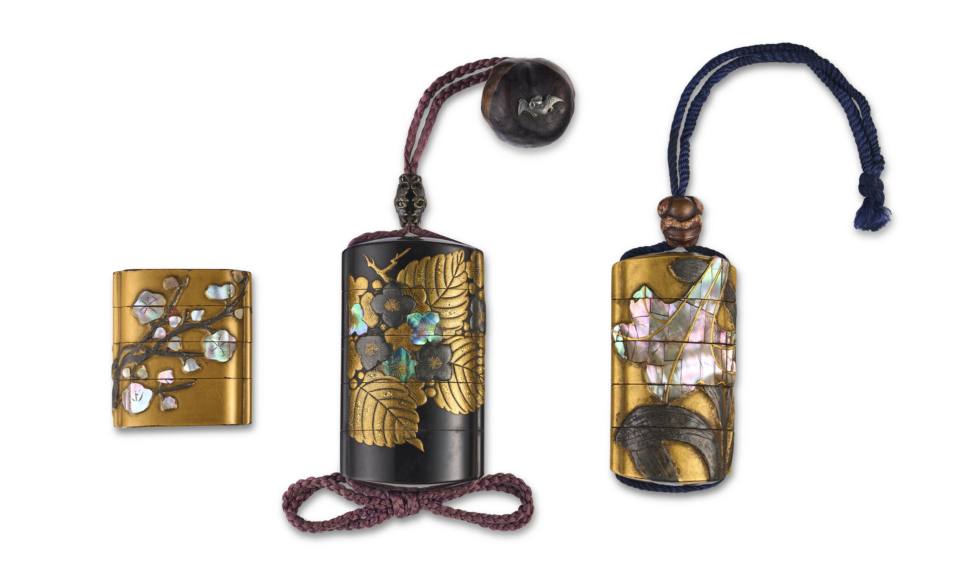 THREE RINPA-STYLE LACQUER INRO, EDO PERIOD (18TH-19TH CENTURY) | Christie’s