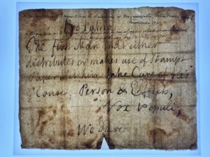 The Stamp Act Defiance Placard, New York, 23 October 1765 | Christie's