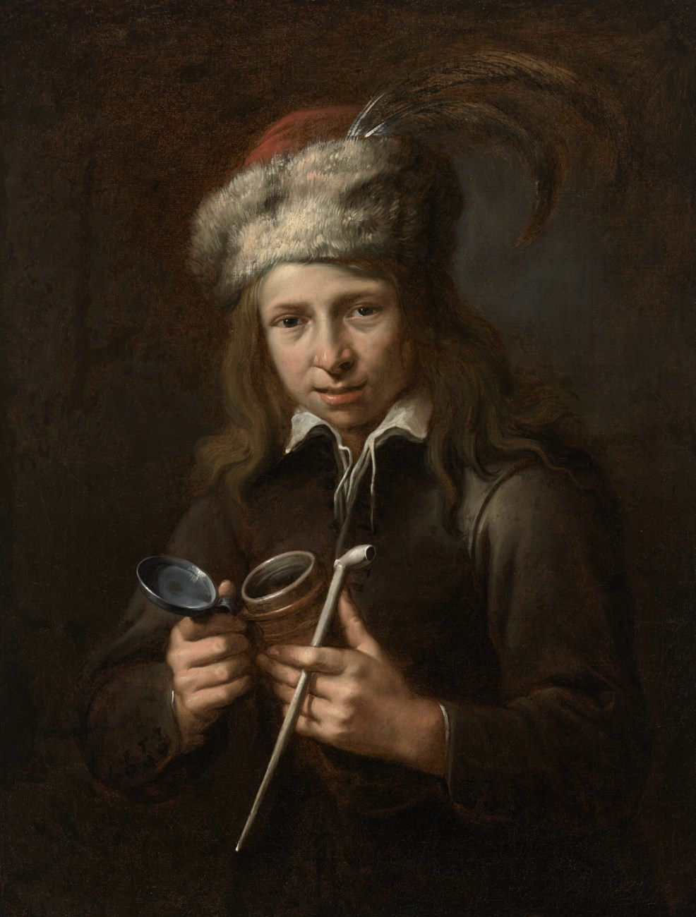 ATTRIBUTED TO JACOB VAN OOST I (BRUGES 1603-1671), A young man in a fur ...
