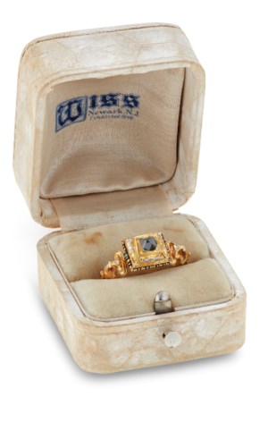 TUDOR DIAMOND AND ENAMEL GOLD RING | Christie's