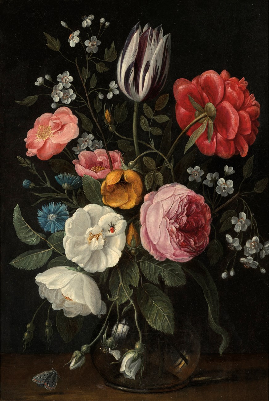 JAN VAN KESSEL I (ANTWERP 1626-1679) AND MODERN HAND, Roses, a tulip, a ...