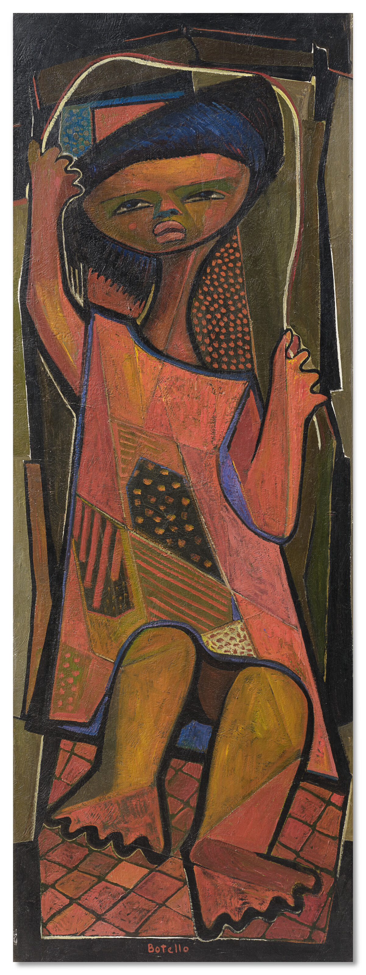 ÁNGEL BOTELLO (1913-1986), Niña saltando la cuica (also titled Portrait ...