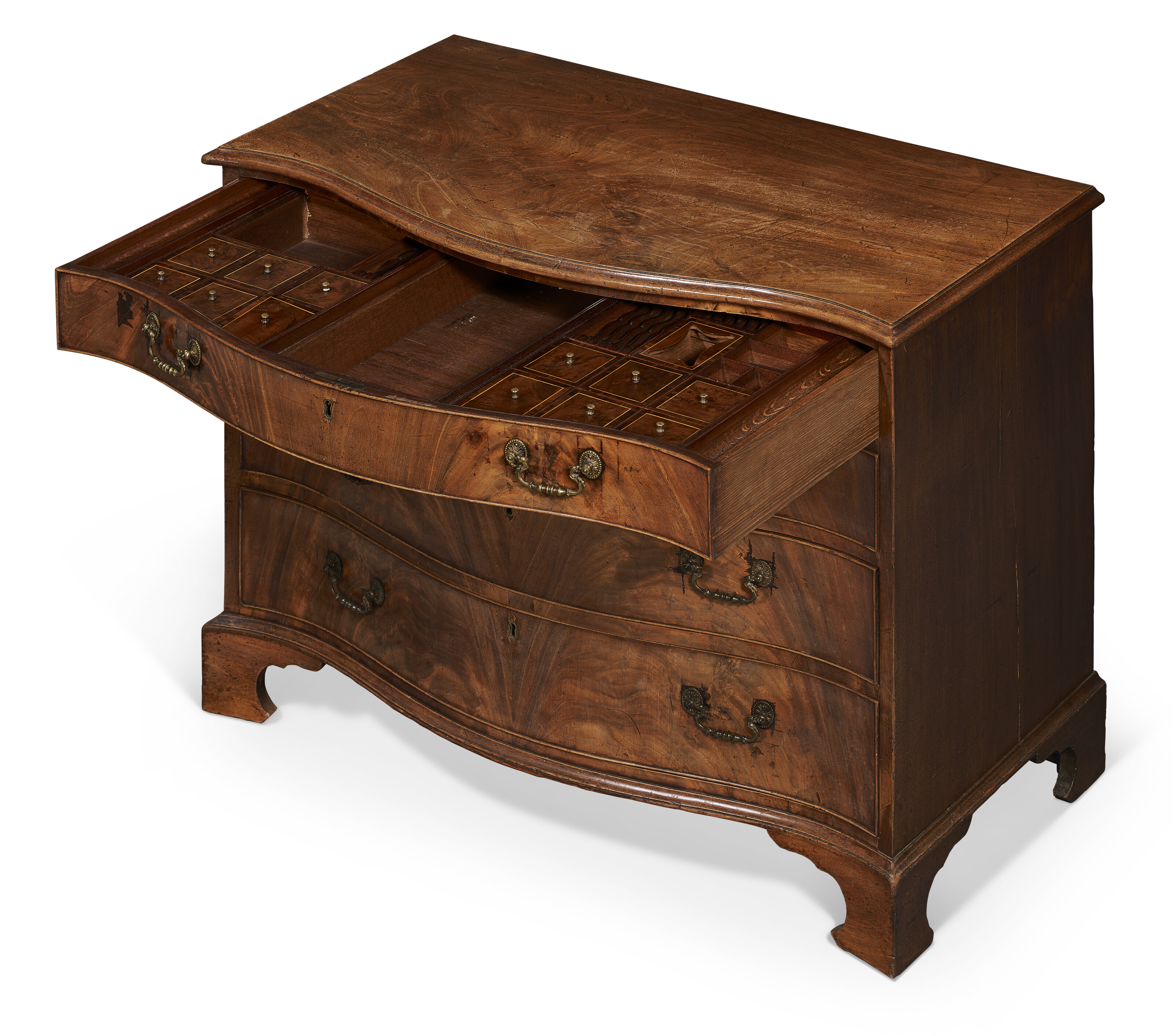 A GEORGE III MAHOGANY SERPENTINE DRESSING COMMODE, CIRCA 1760 | Christie’s