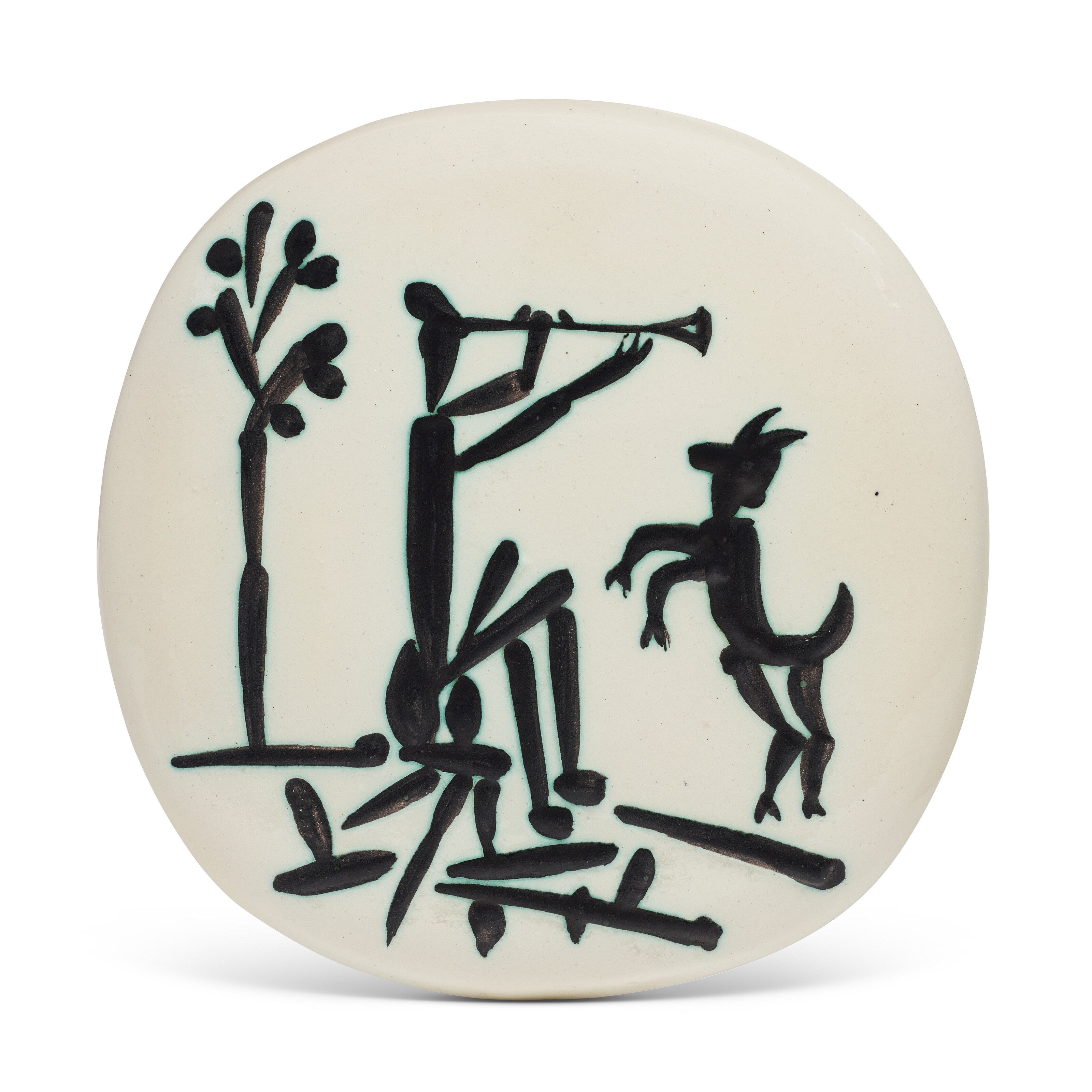 PABLO PICASSO (1881-1973), Joueur de flûte et chèvre (A.R. 382 ...