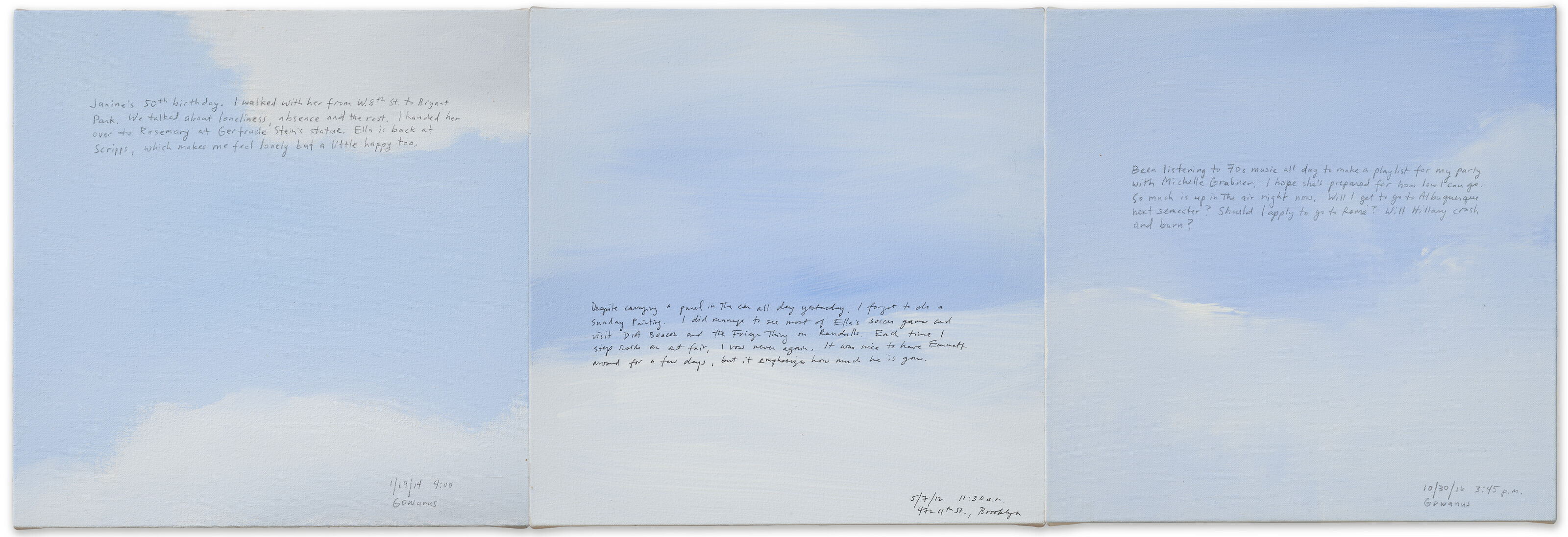 BYRON KIM (B. 1961), Sunday Painting 1/19/14; Sunday Painting 5/7/12 ...