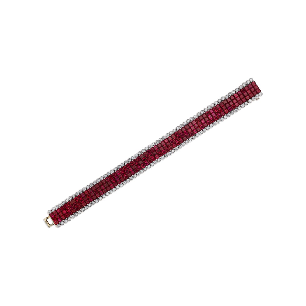 VAN CLEEF & ARPELS RUBY AND DIAMOND ‘MYSTERY-SET’ BRACELET | Christie's