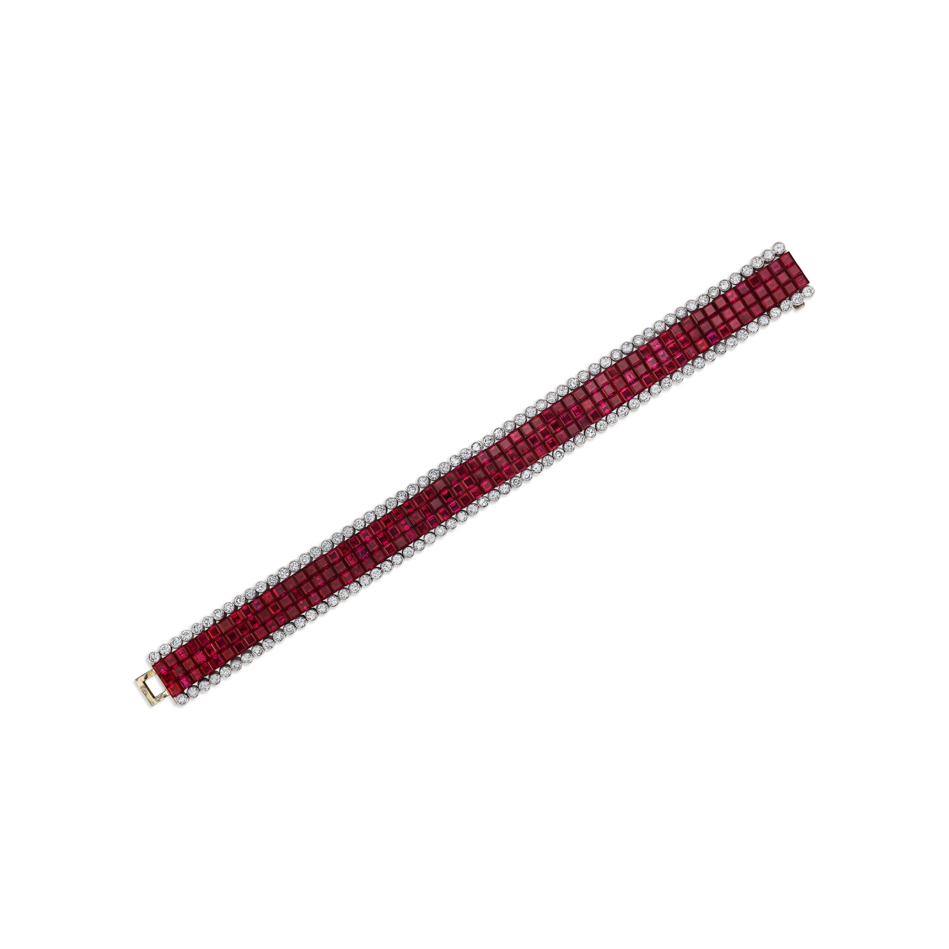 VAN CLEEF & ARPELS RUBY AND DIAMOND ‘MYSTERY-SET’ BRACELET | Christie's
