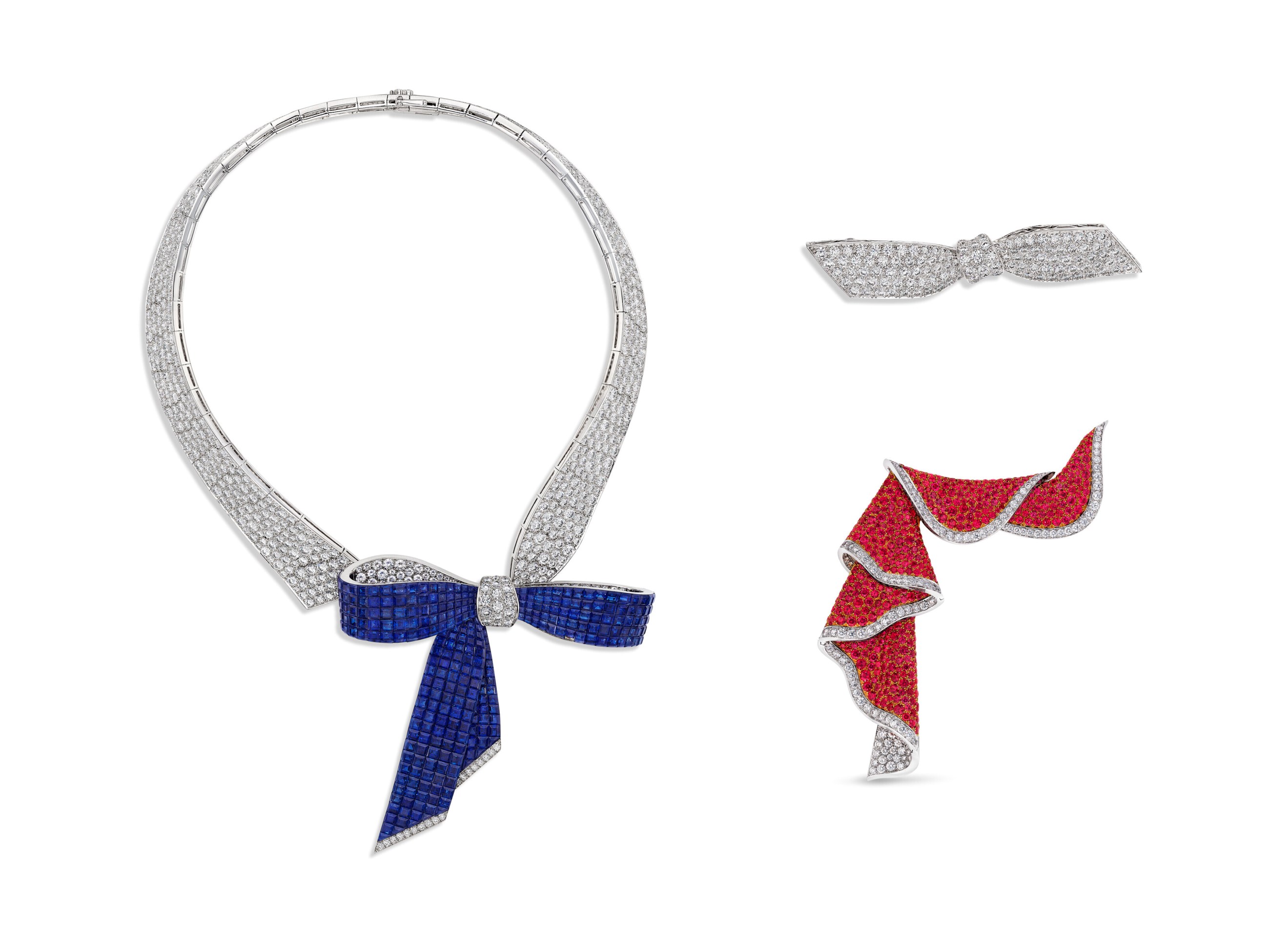 AN EXCEPTIONAL VAN CLEEF & ARPELS DIAMOND, RUBY, AND MYSTERY-SET ...