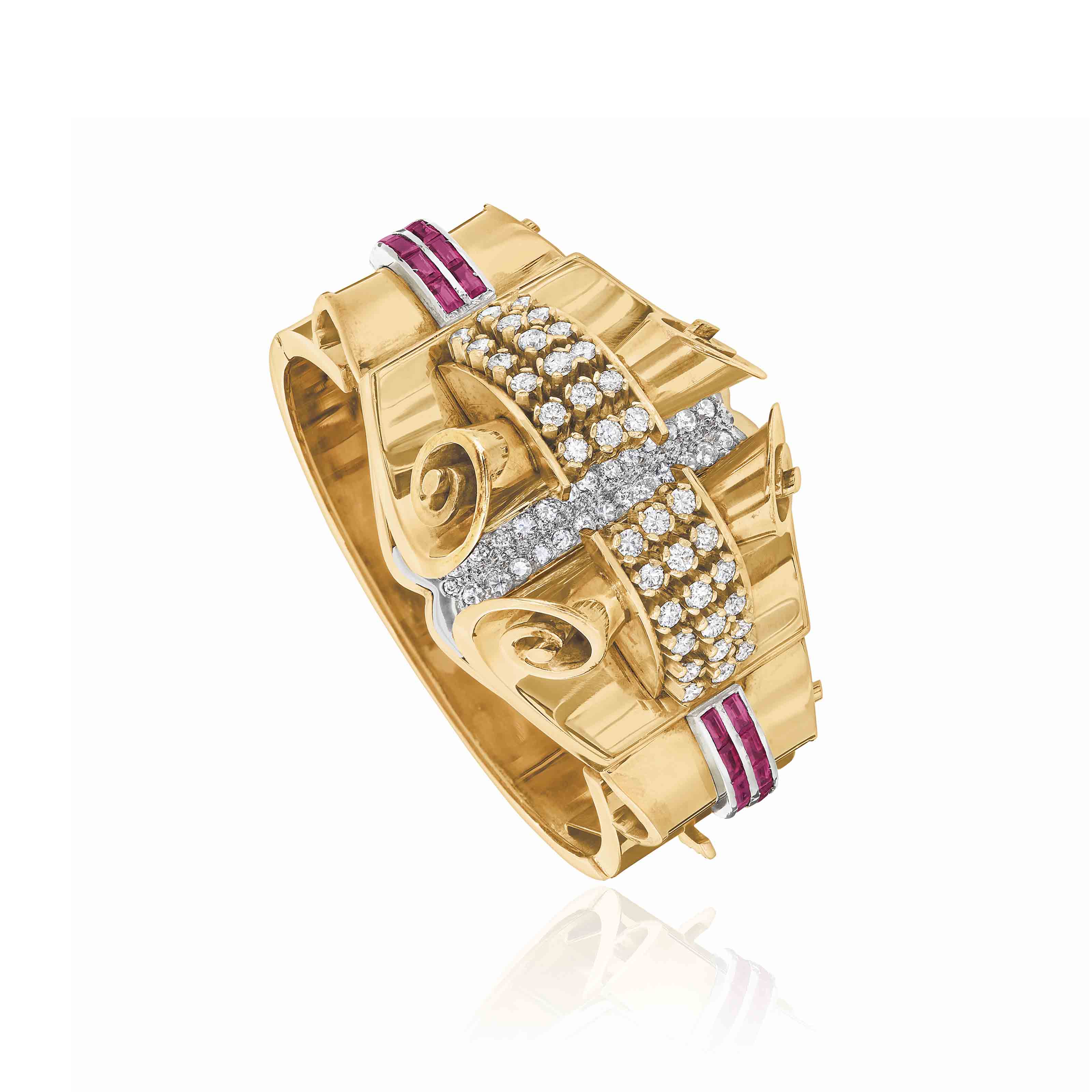 NO RESERVE | RETRO DIAMOND BRACELET-CLIP COMBINATION, | Christie’s