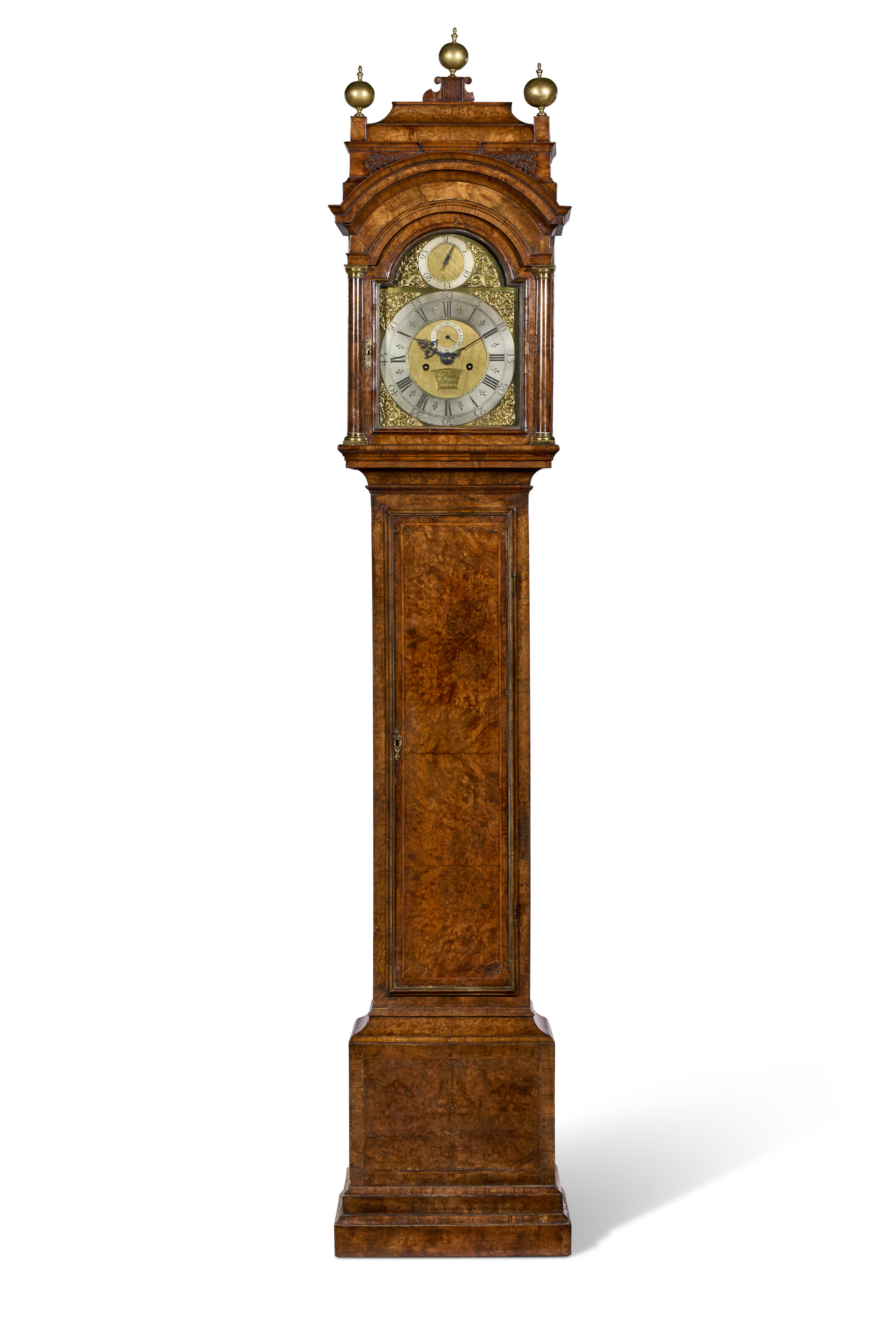 A GEORGE I WALNUT LONGCASE CLOCK, DANIEL QUARE AND STEPHEN HORSEMAN ...