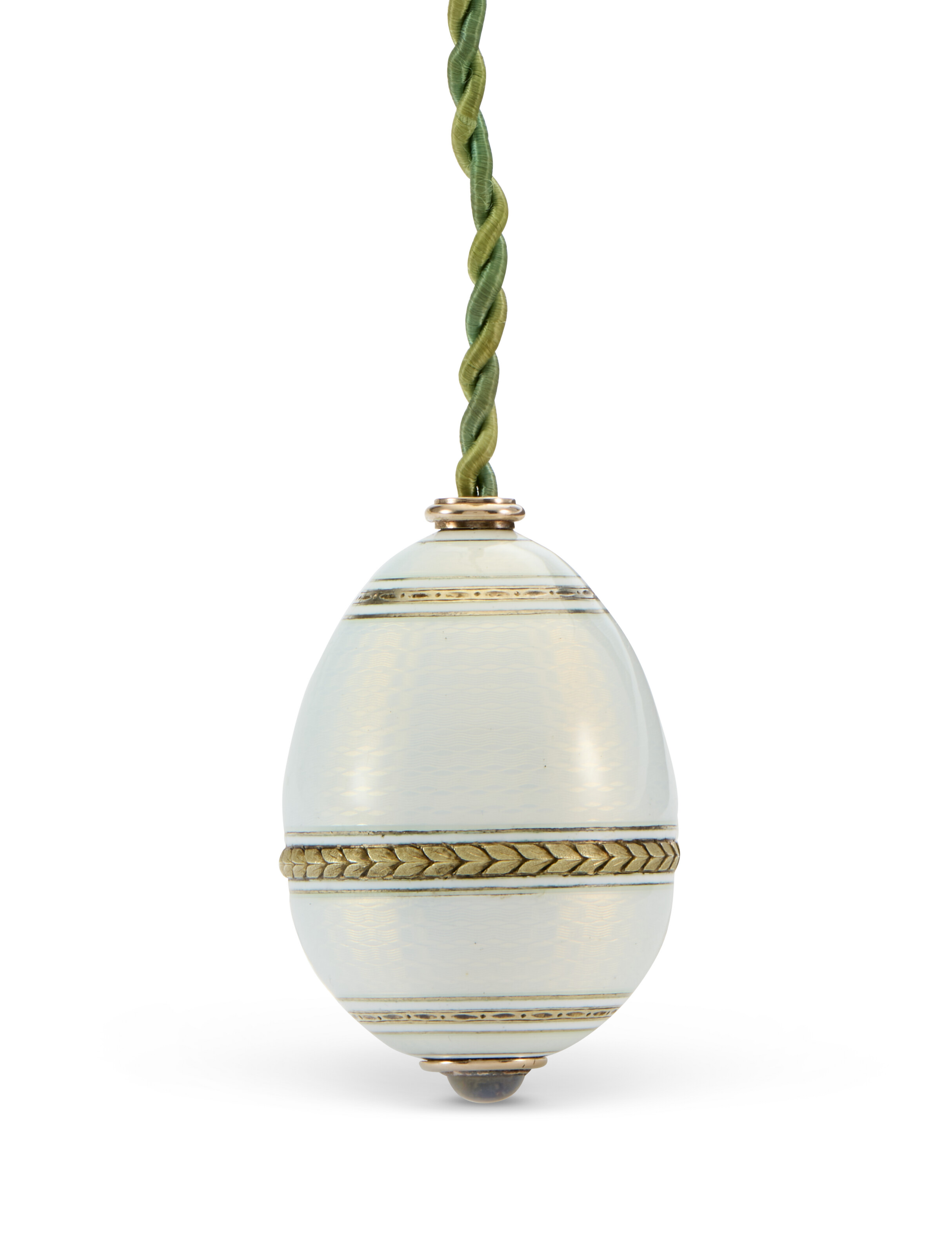 A GEM-SET, GUILLOCHÉ AND CHAMPLEVÉ ENAMEL GOLD-MOUNTED SILVER BELL-PUSH ...