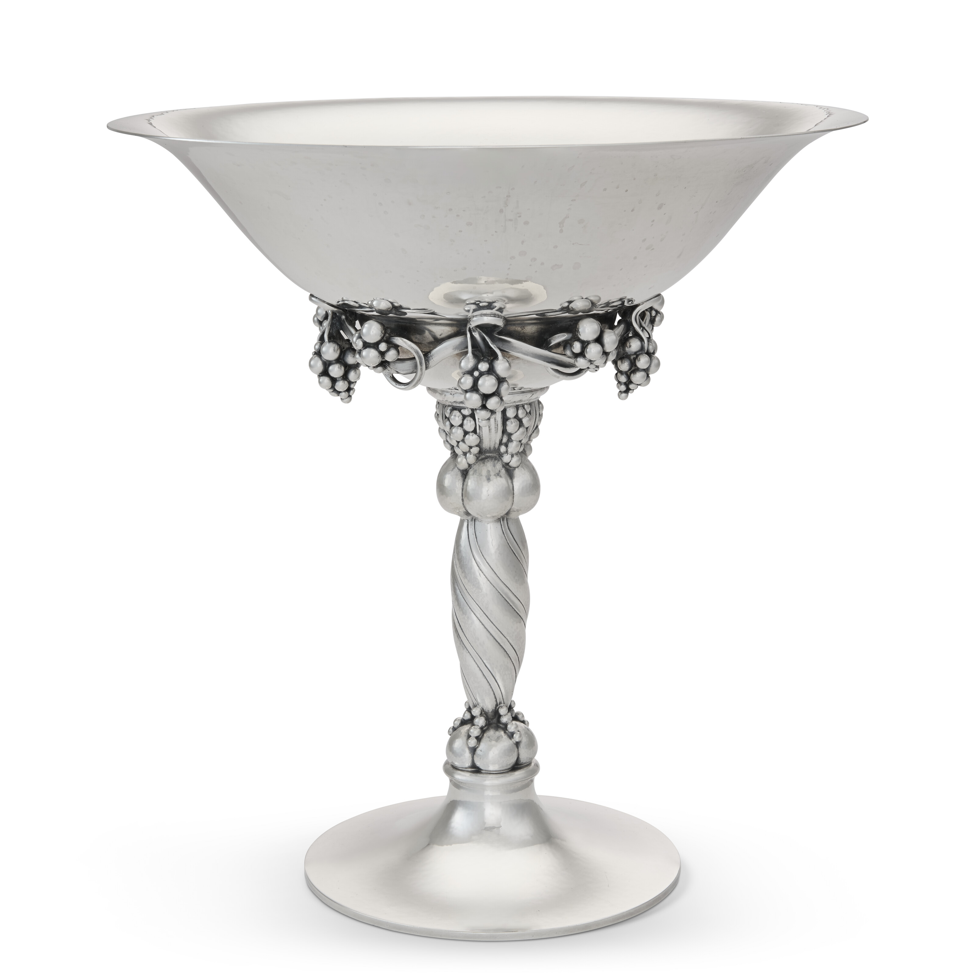 A DANISH SILVER LARGE TAZZA, NO. 264A, MARK OF GEORG JENSEN, COPENHAGEN ...