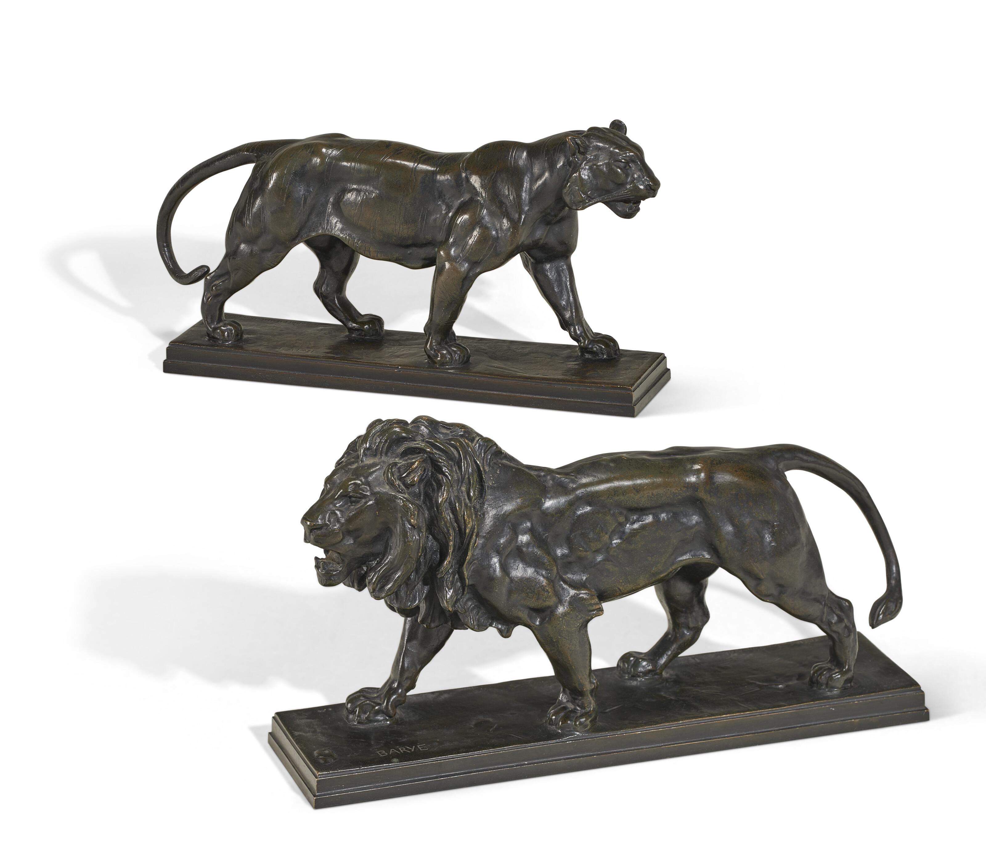 ANTOINE-LOUIS BARYE (FRENCH, 1795-1875), Lion qui marche (Walking Lion ...