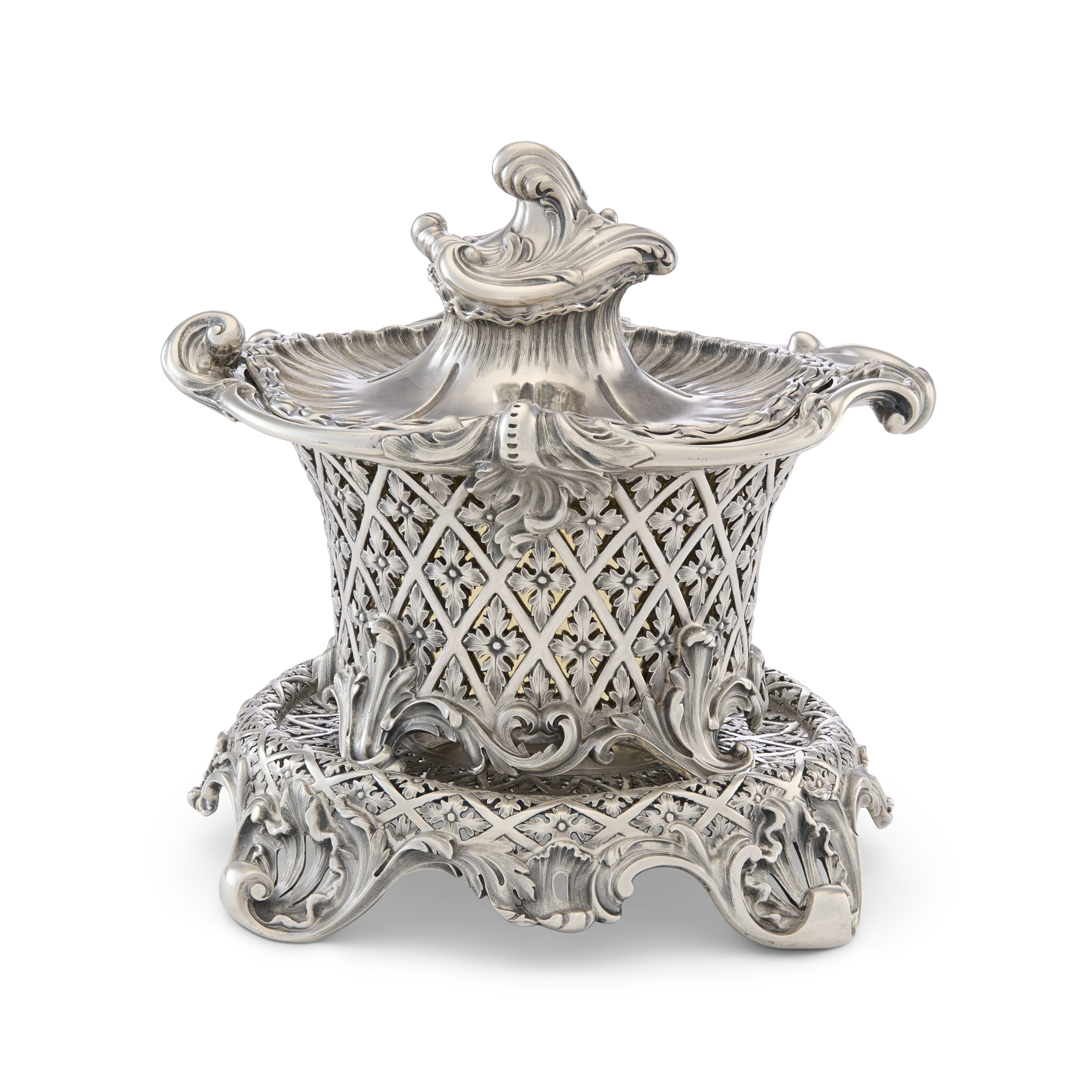 A WILLIAM IV SILVER BUTTER COOLER AND STAND, MARK OF PAUL STORR, LONDON ...