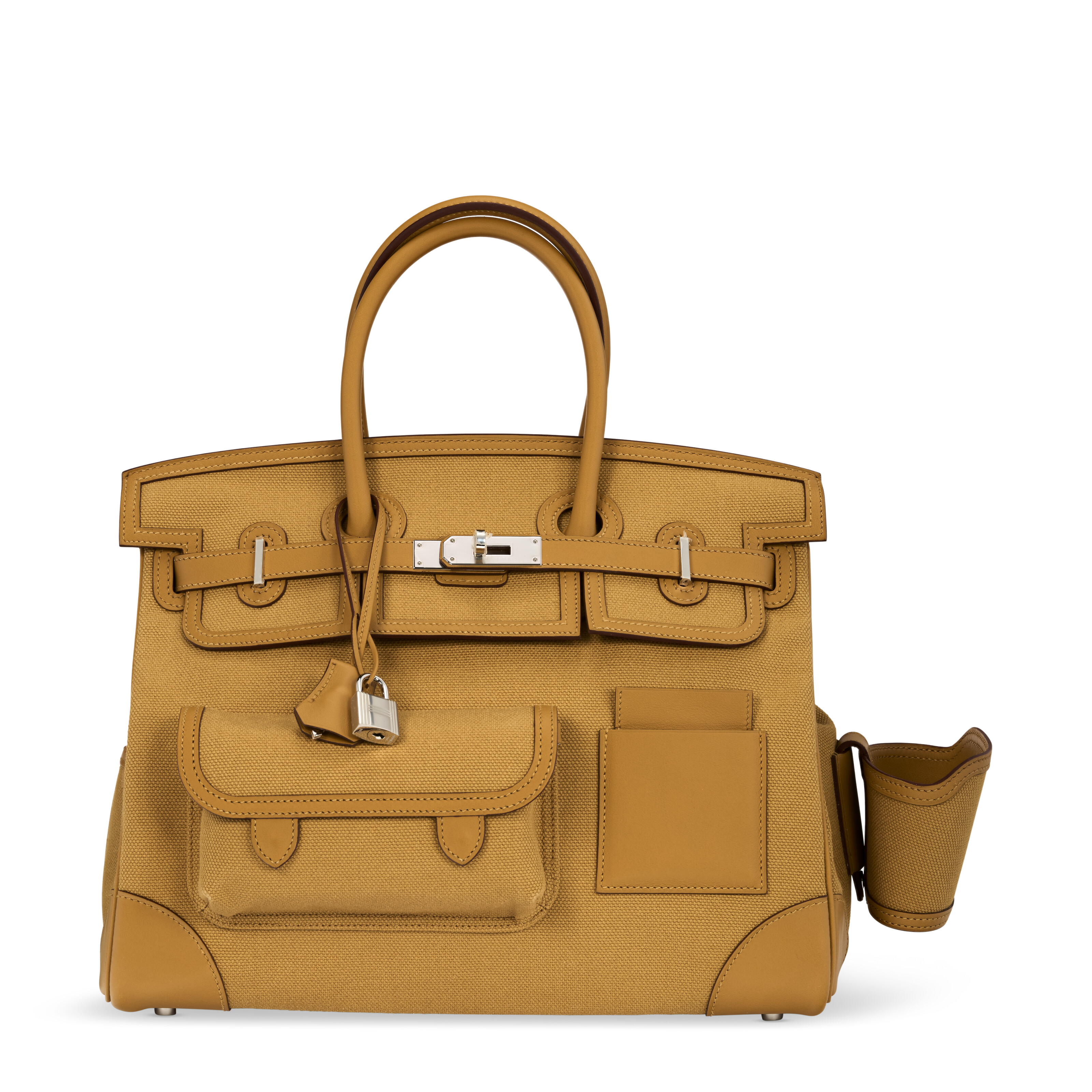 A LIMITED EDITION SÉSAME TOILE GOELAND & SWIFT LEATHER CARGO BIRKIN 35 ...