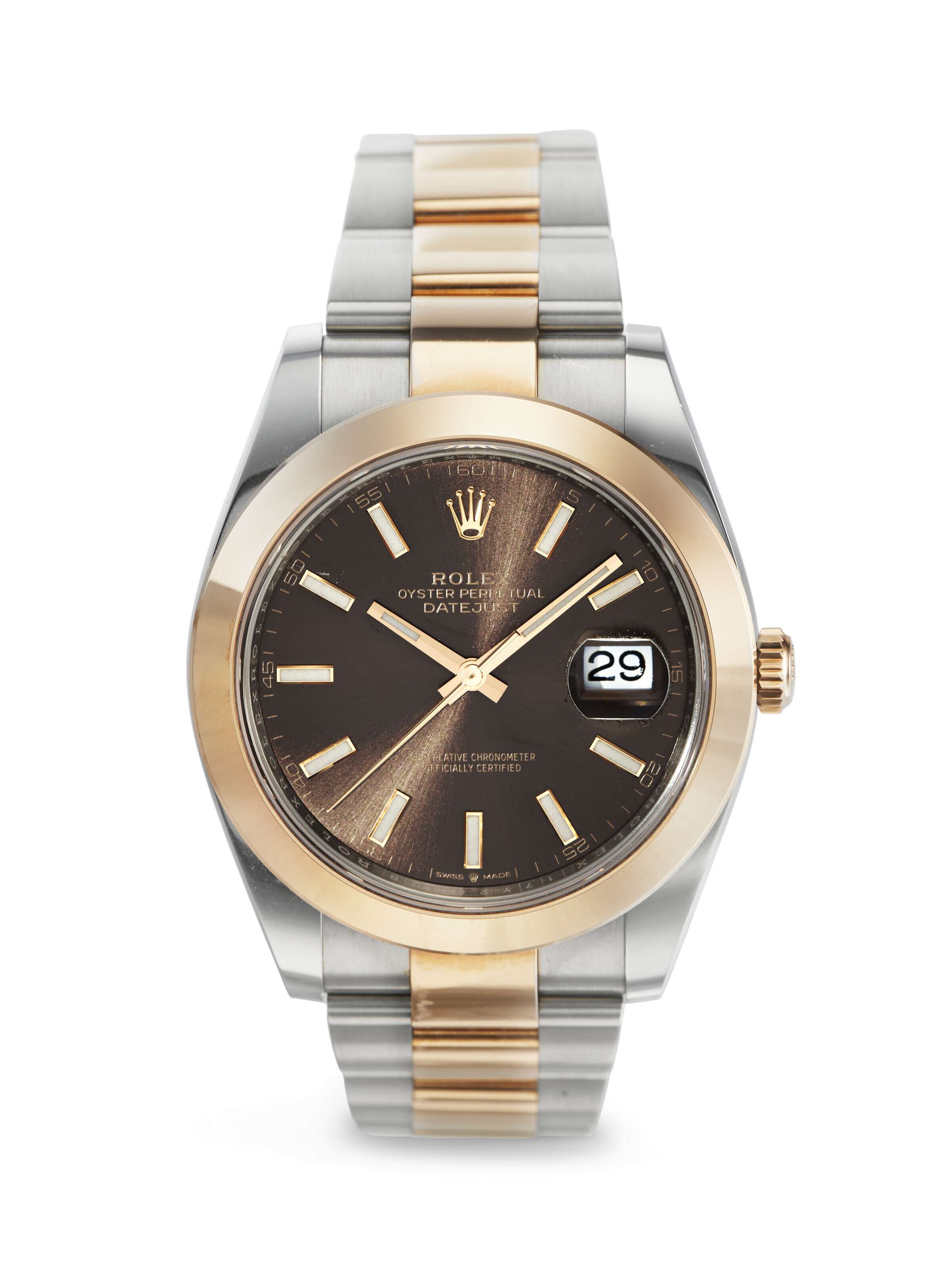 ROLEX, PINK GOLD AND STAINLESS STEEL 'DATEJUST', REF. 126301, | Christie’s