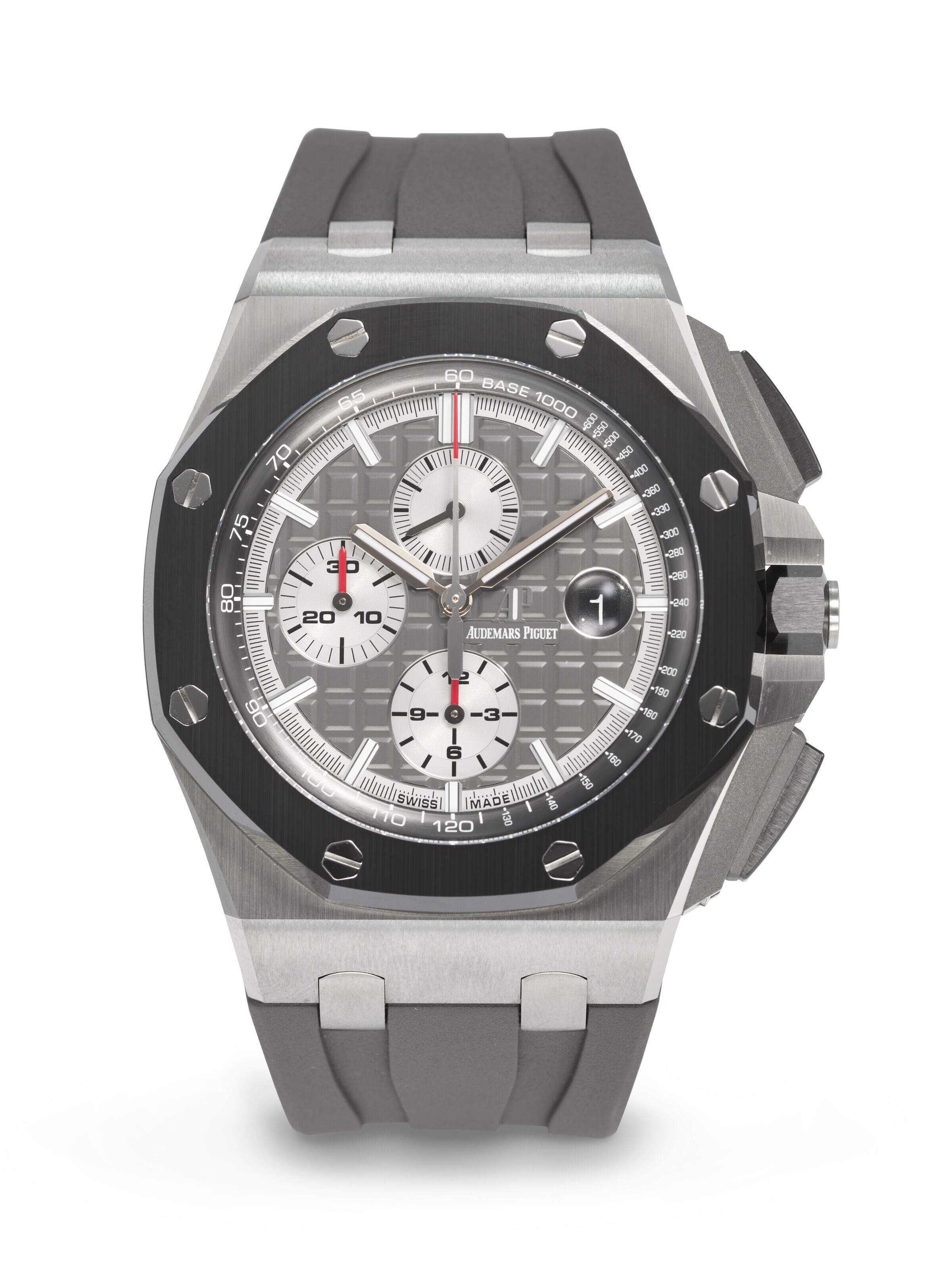 AUDEMARS PIGUET, TITANIUM AND CERAMIC 'ROYAL OAK OFFSHORE' CHRONOGRAPH ...