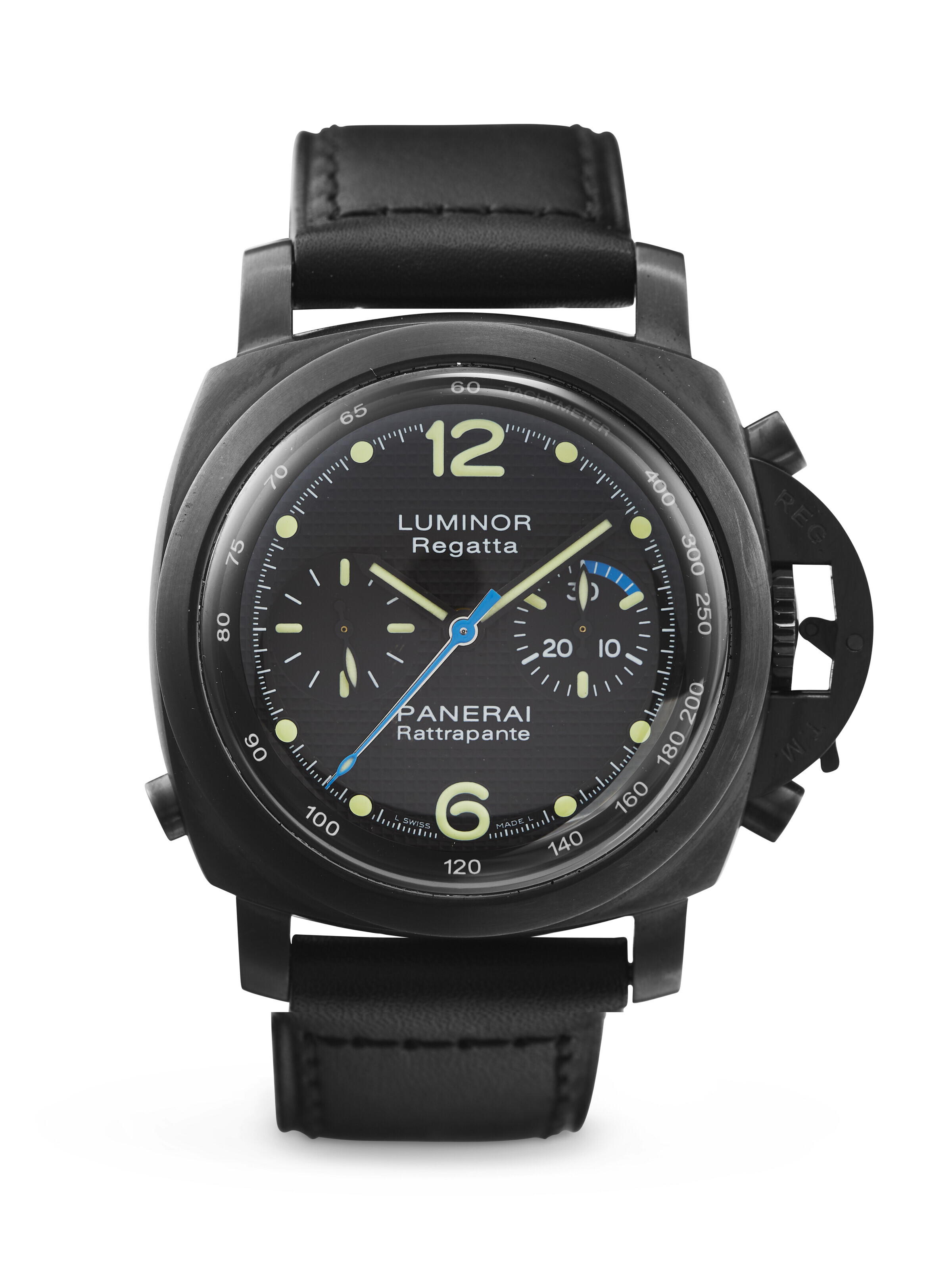 PANERAI, LIMITED EDITION DLC-COATED STAINLESS STEEL SPLIT-SECONDS ...