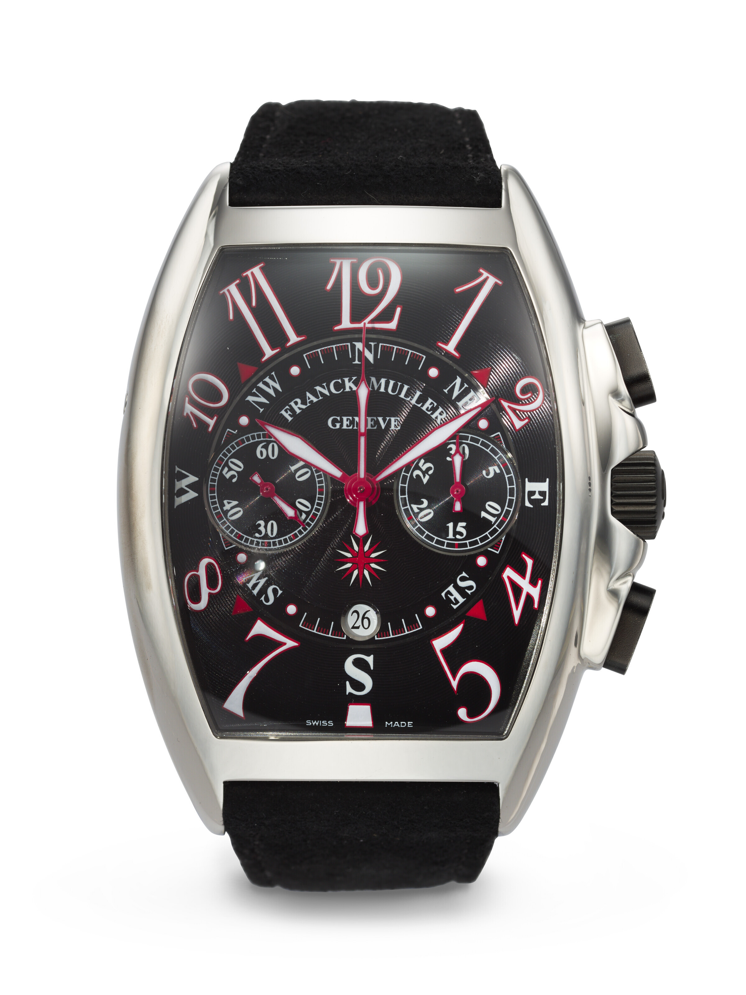 FRANCK MULLER, STAINLESS STEEL CHRONOGRAPH 'MARINER', NO. 84, REF. 9080 ...
