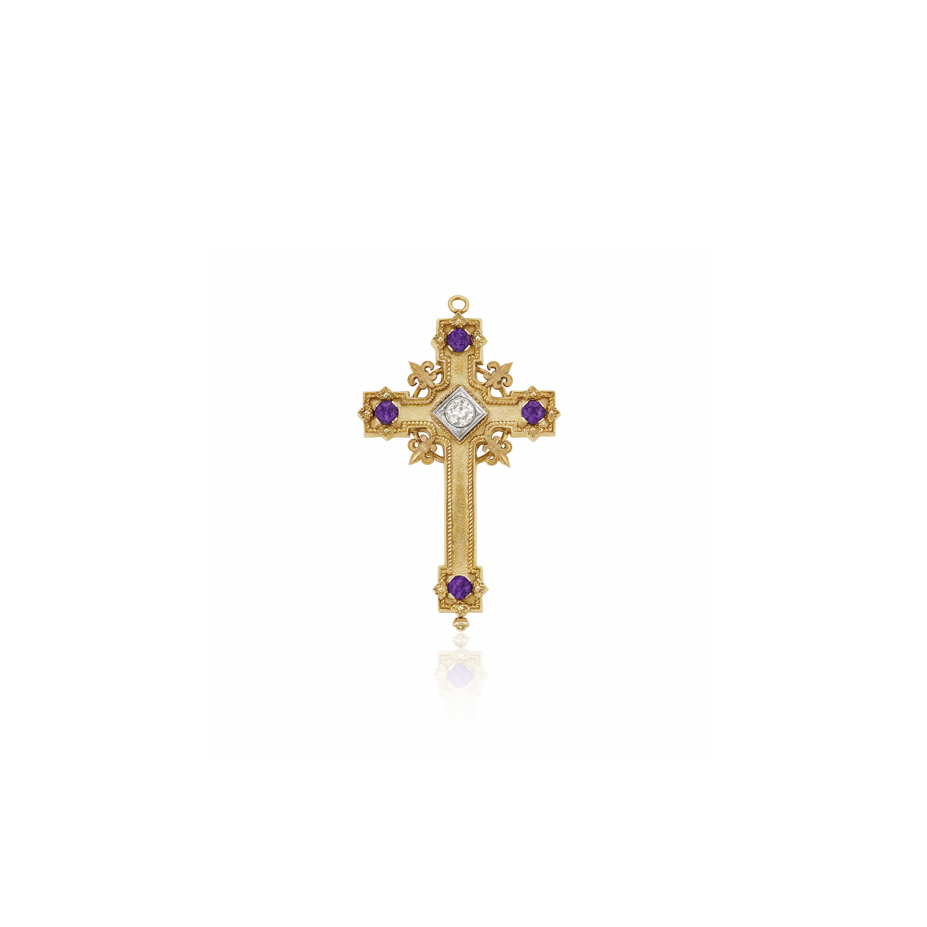 DIAMOND AND AMETHYST CROSS PENDANT, | Christie’s