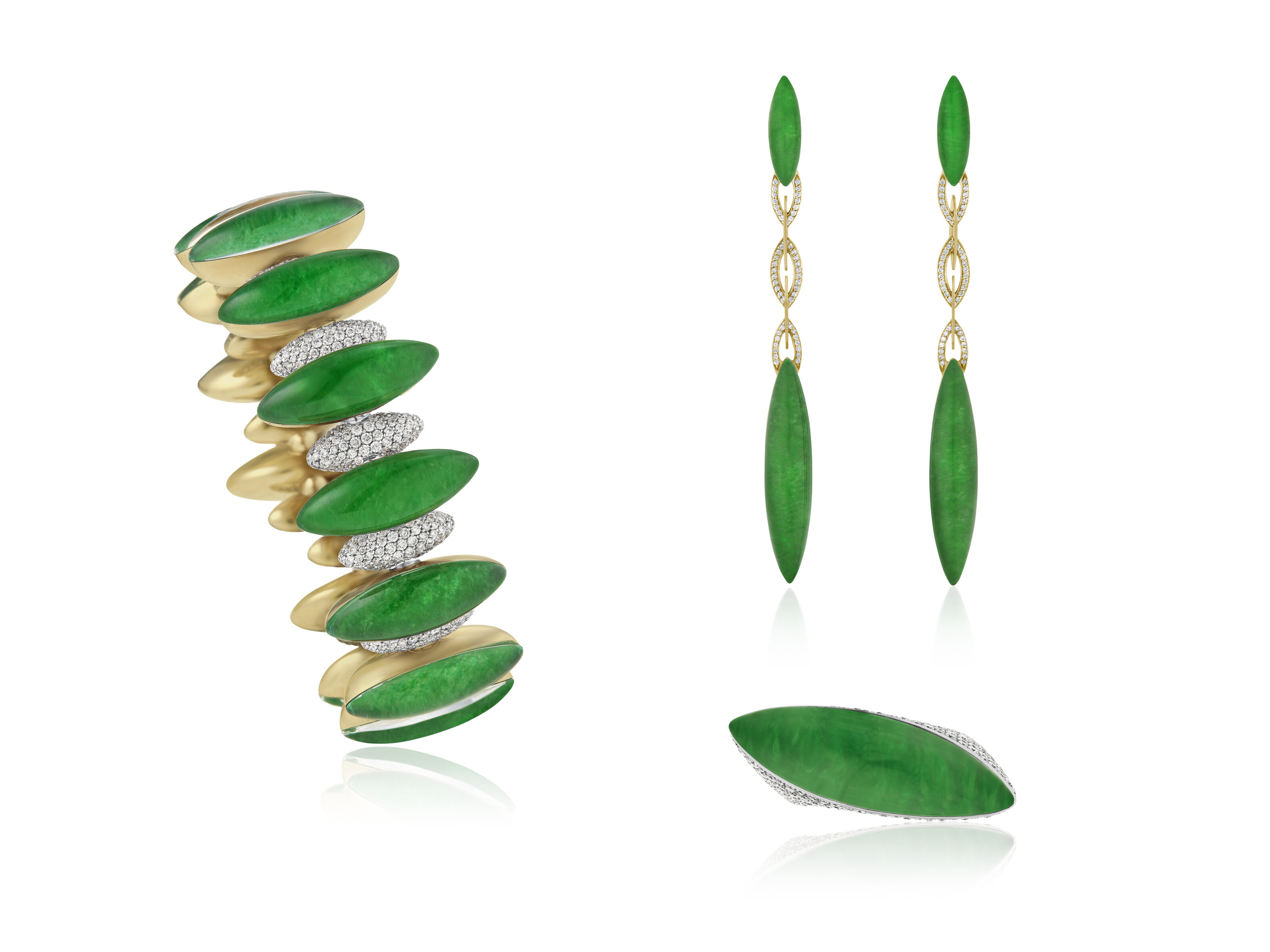 VHERNIER SUITE OF DIAMOND, ROCK CRYSTAL AND JADE JEWELRY, | Christie’s