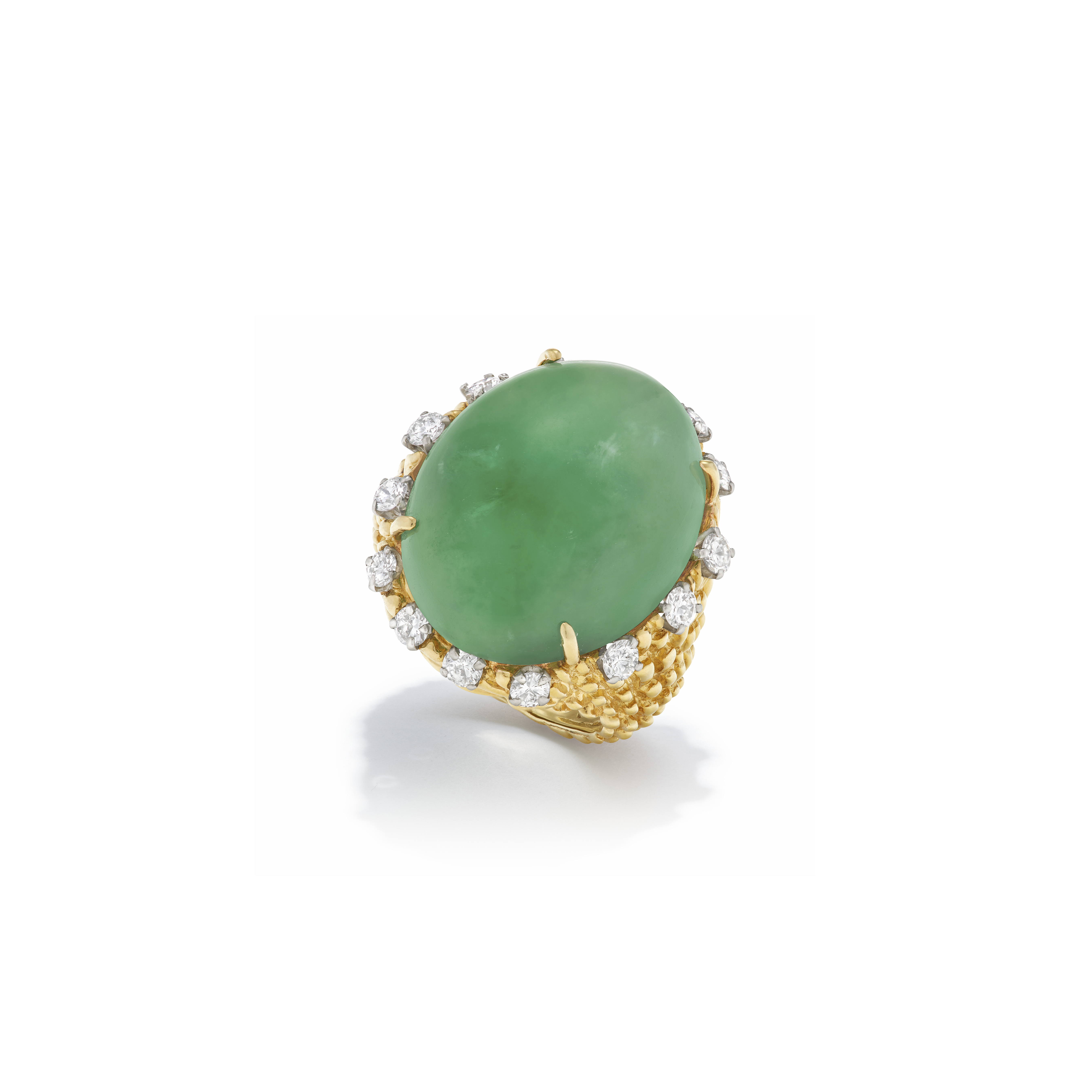 NO RESERVE | DAVID WEBB JADE AND DIAMOND RING, | Christie’s