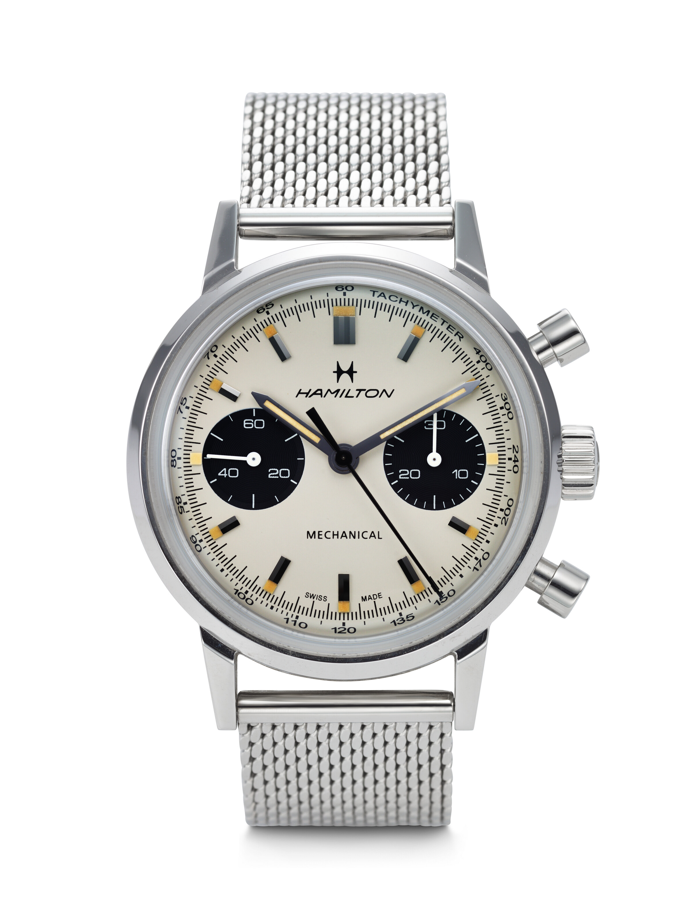 HAMILTON, STAINLESS STEEL CHRONOGRAPH 'AMERICAN CLASSIC INTRA-MATIC ...