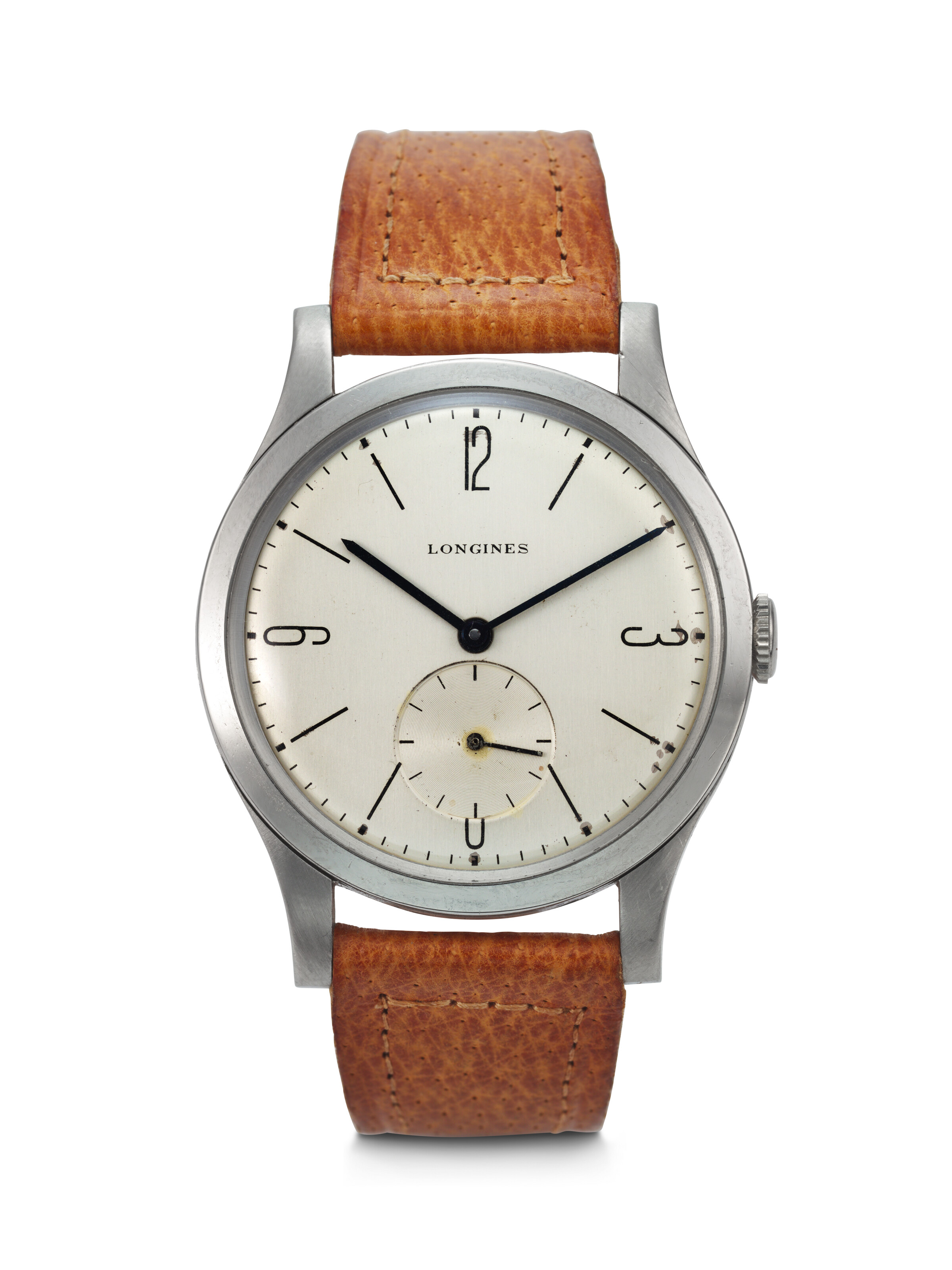 LONGINES, EXTREMELY RARE AND OVERSIZED STAINLESS STEEL 'CALATRAVA', REF ...
