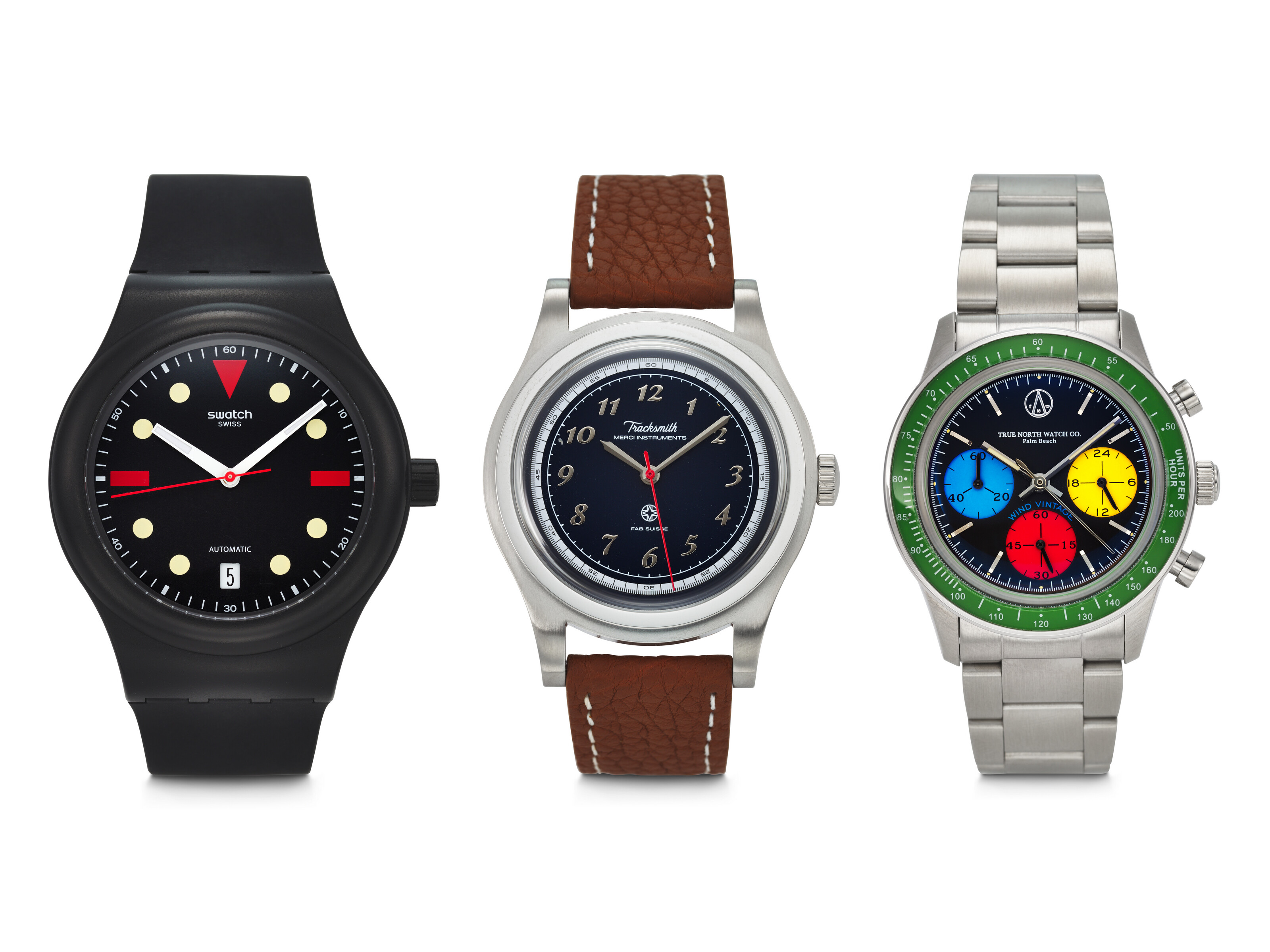 SWATCH FOR HODINKEE, MERCI INSTRUMENTS FOR TRACKSMITH AND WIND VINTAGE ...