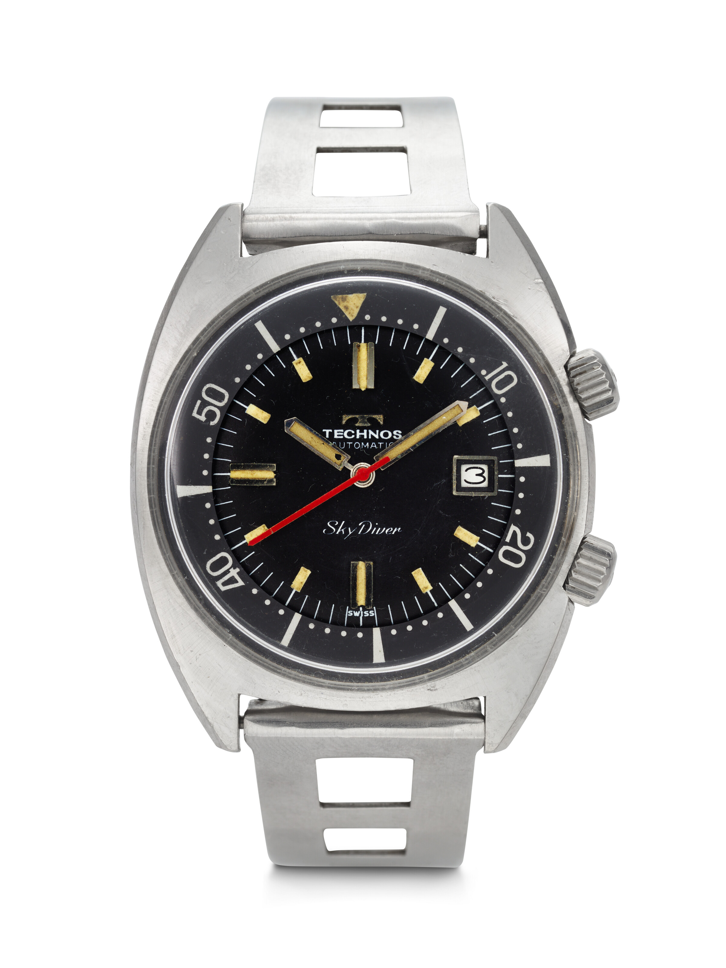 TECHNOS, STAINLESS STEEL SUPER COMPRESSOR 'SKY DIVER', REF. 1341 ...