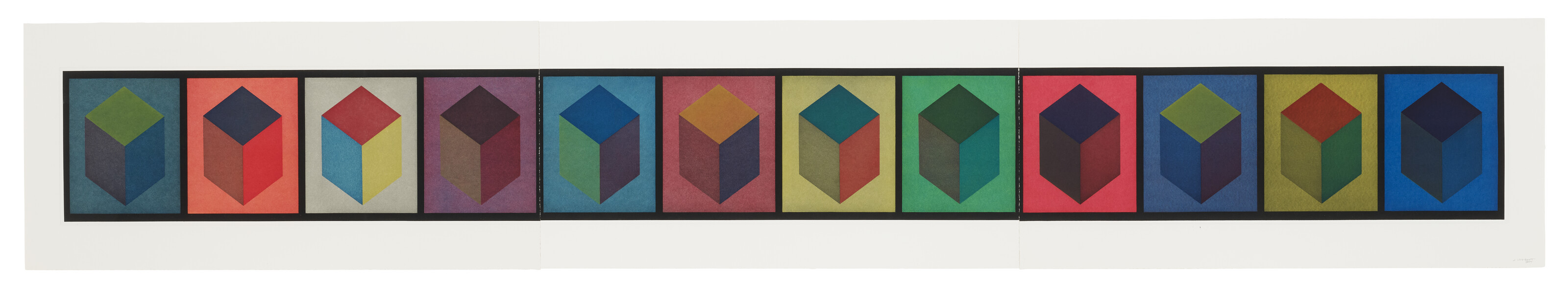 SOL LEWITT (1928-2007), Twelve Cubes (Triptych) | Christie’s
