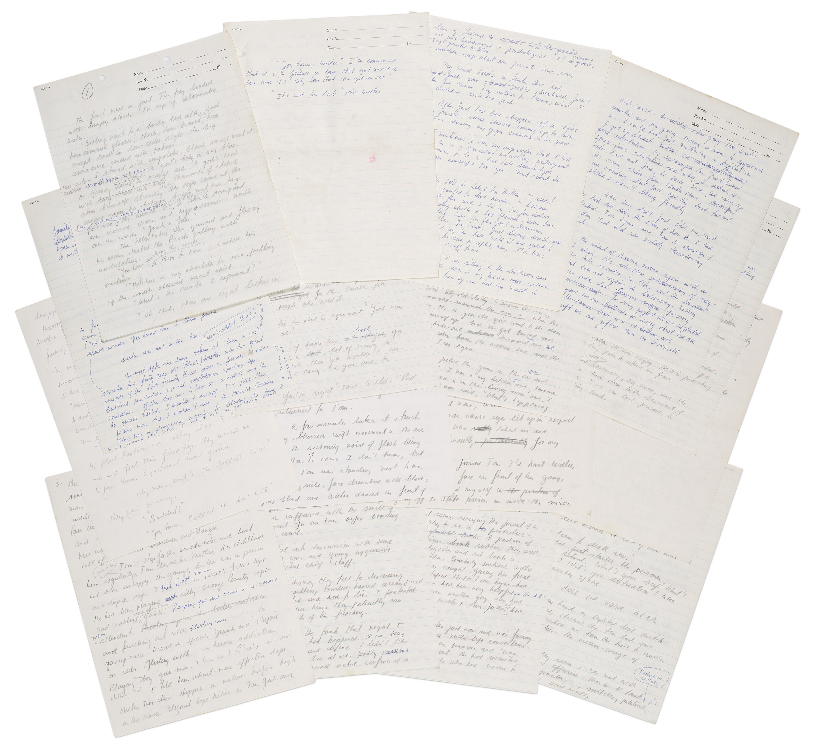 A draft of Jail Notes and related letters and documents, Timothy Leary ...