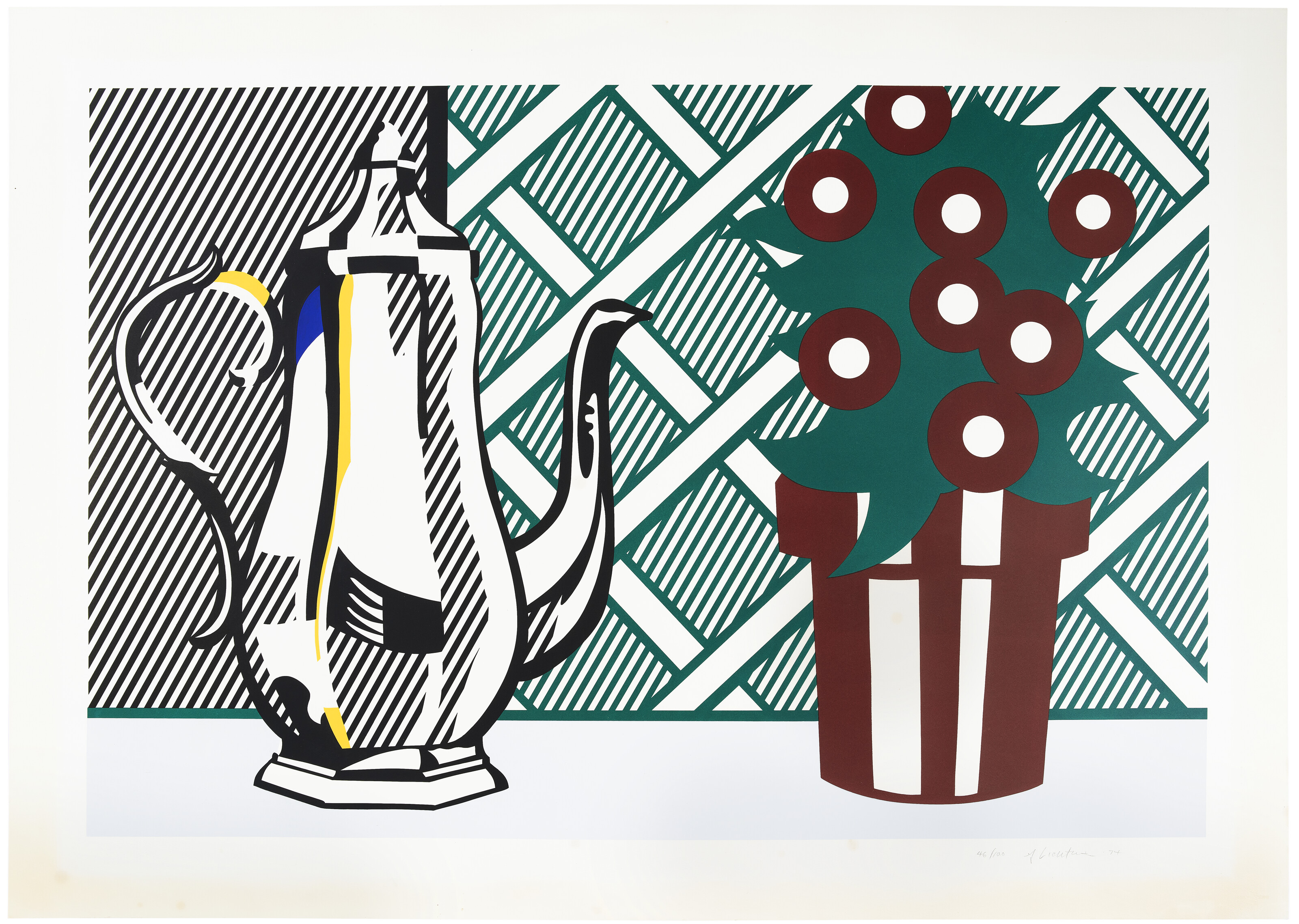 ROY LICHTENSTEIN (1923-1997), Still Life with Pitcher and Flowers, from ...