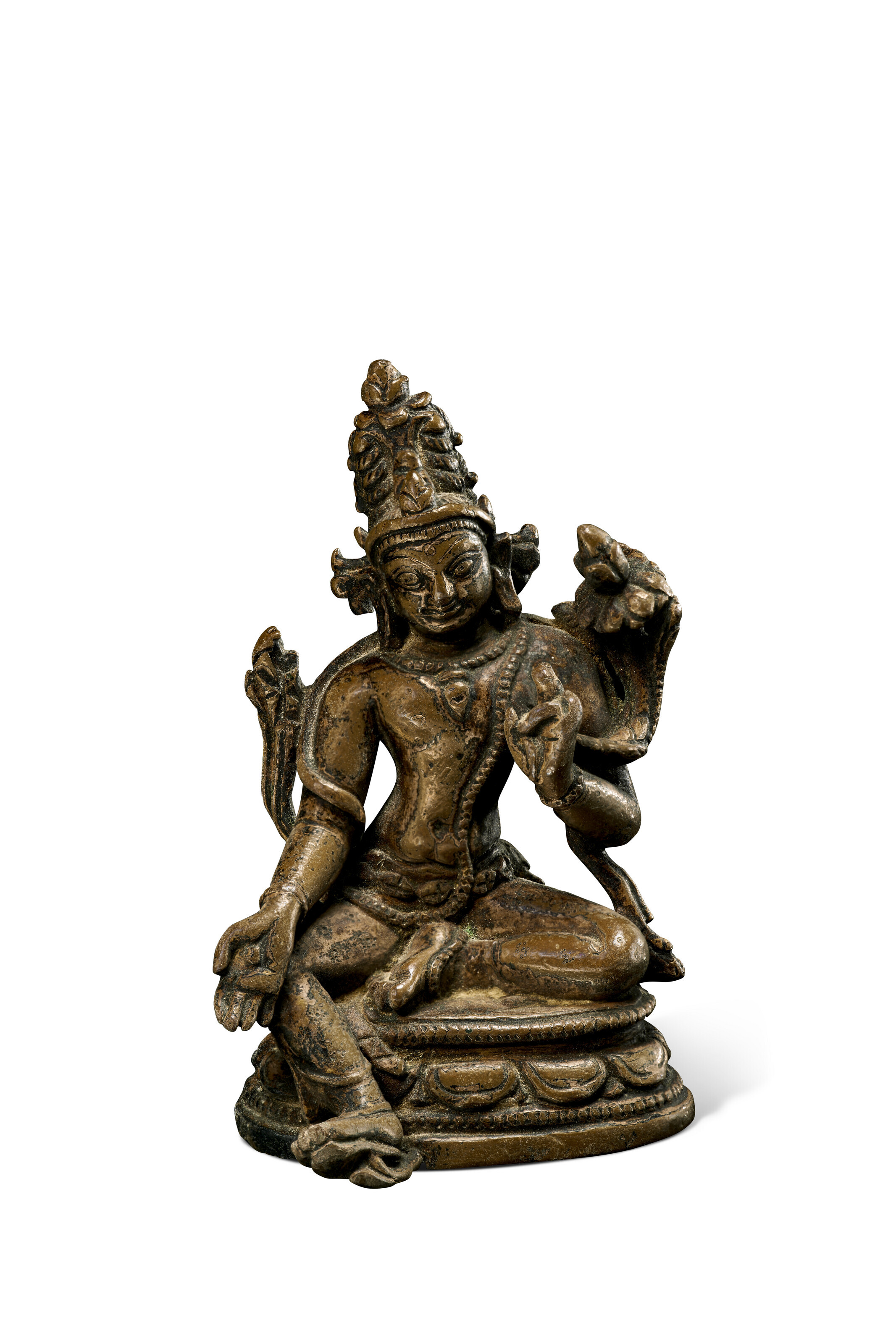 A SMALL BRONZE FIGURE OF PADMAPANI, NORTHEASTERN INDIA, PALA PERIOD ...