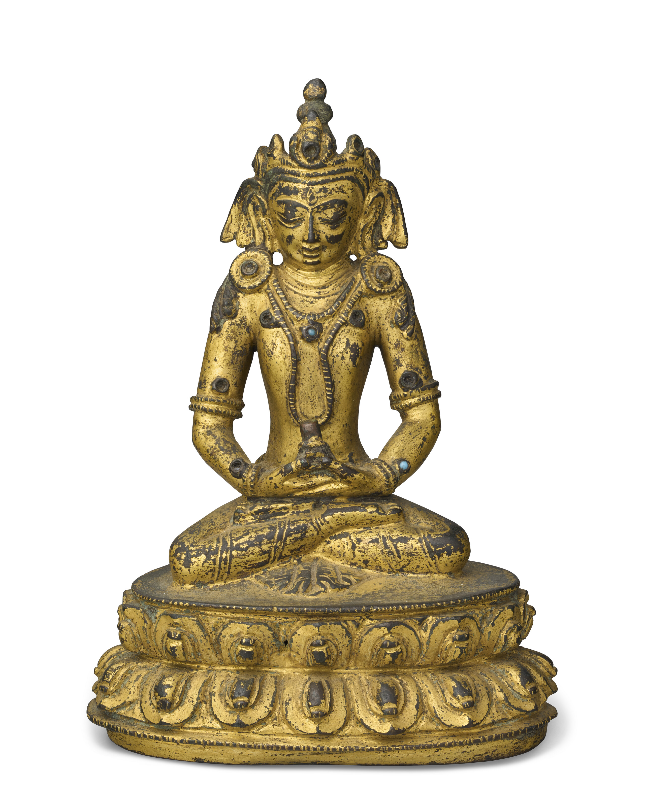 A GILT-BRONZE FIGURE OF AMITAYUS, TIBET, 16TH CENTURY | Christie’s