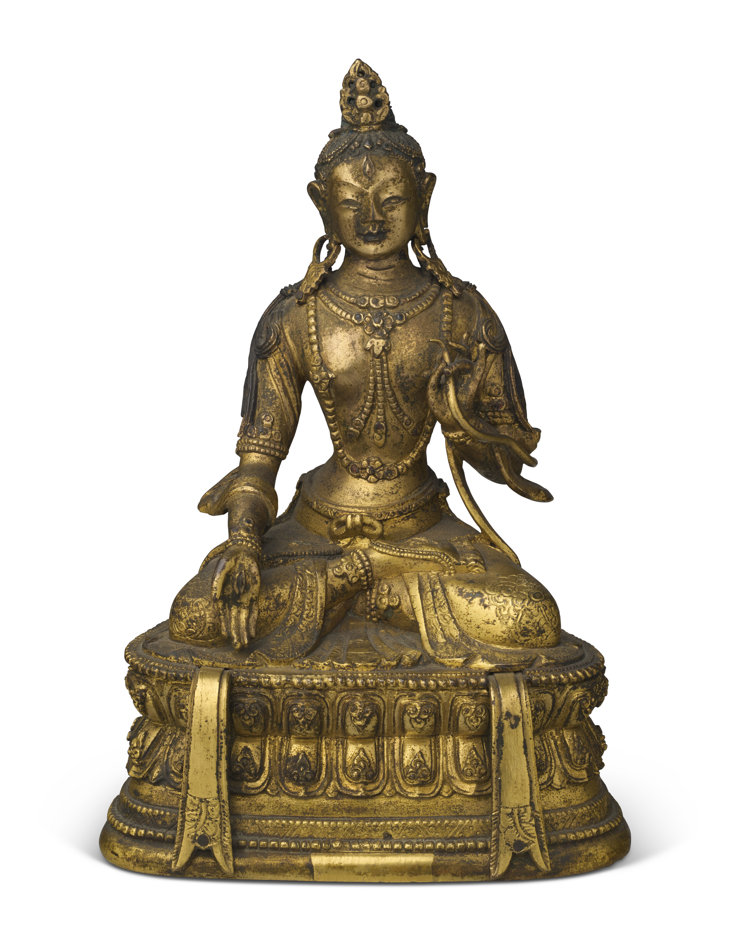 A GILT-BRONZE FIGURE OF TARA, TIBETO-CHINESE, 19TH CENTURY | Christie’s