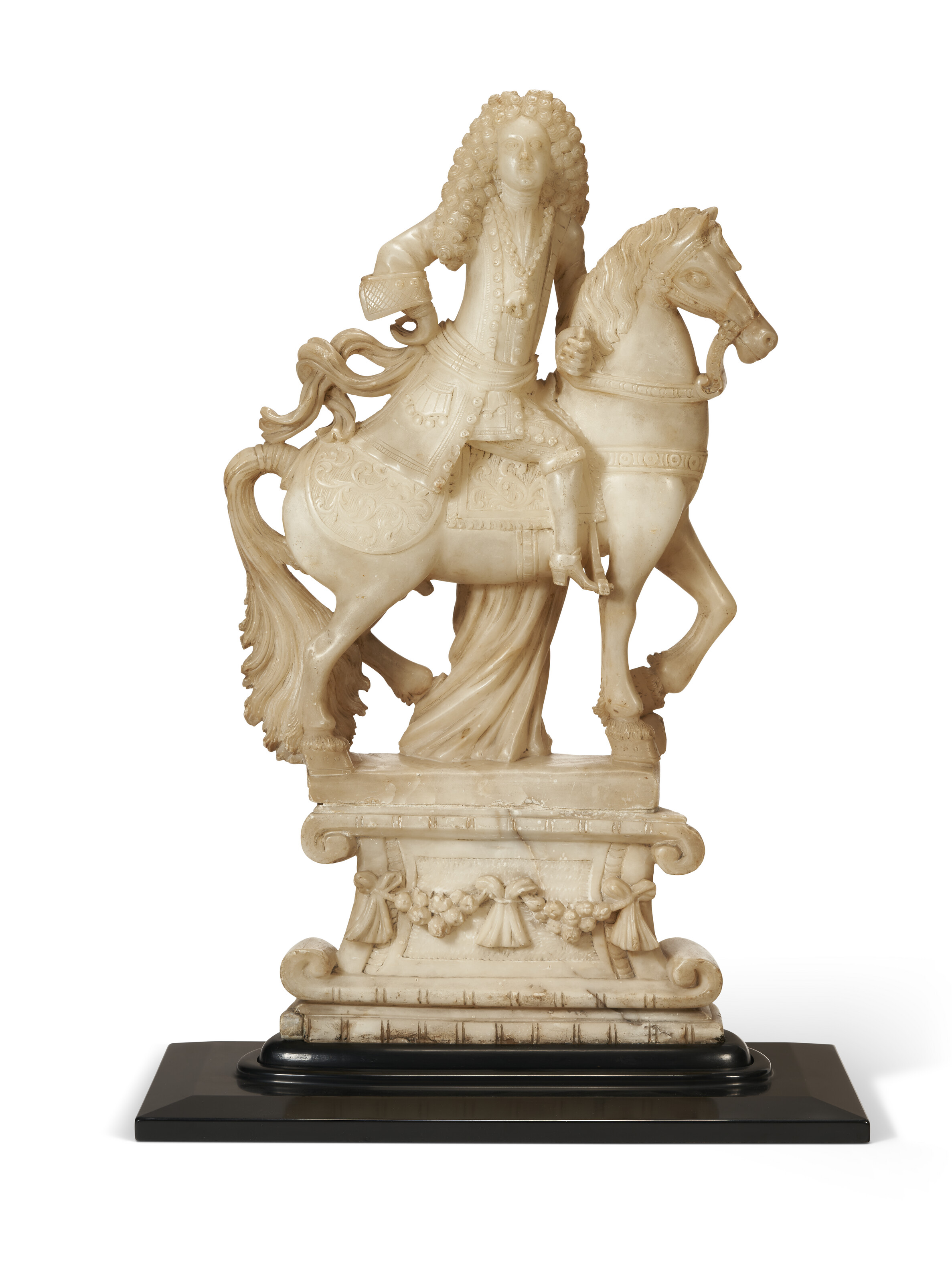 AN ENGLISH ALABASTER FIGURE OF WILLIAM OF ORANGE, SECOND HALF 17TH ...