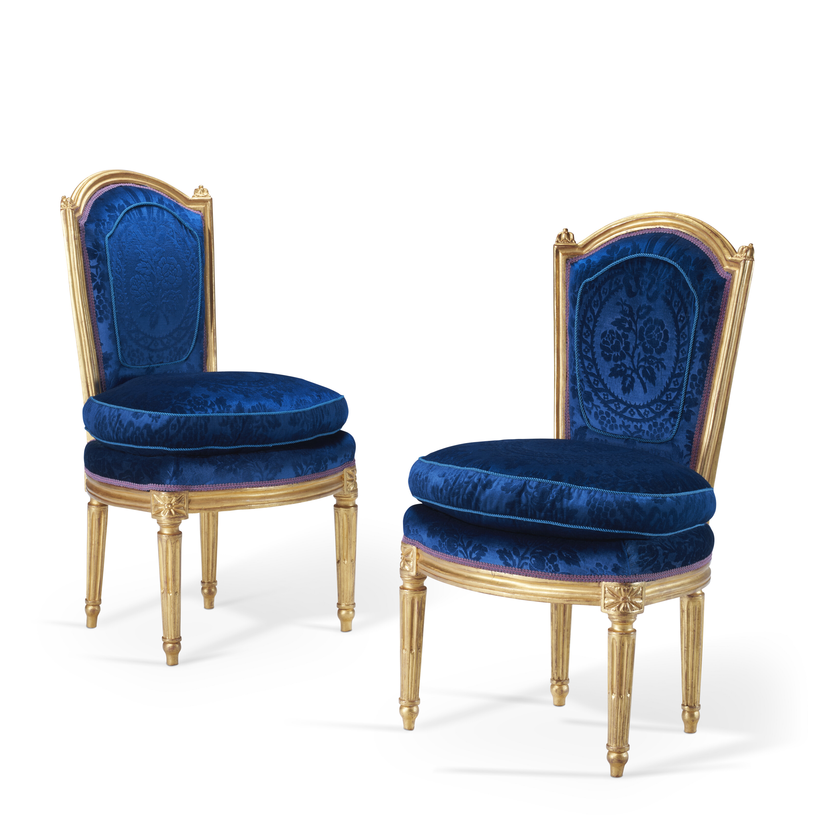A PAIR OF LOUIS XVI GILTWOOD CHAISES, BY GEORGES JACOB, CIRCA 1775 ...